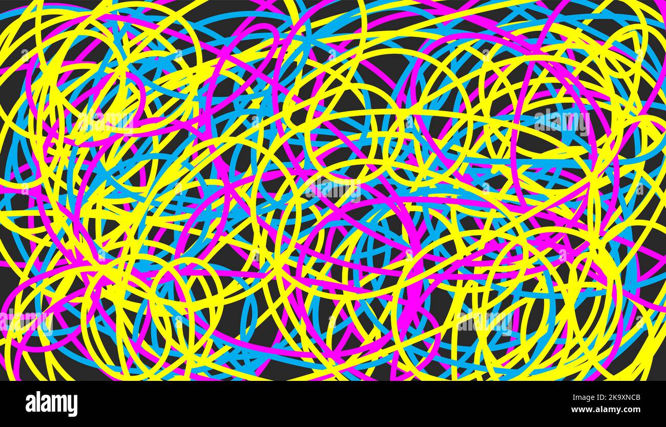 Confusing background, complex pattern, doodle backdrop. Hand drawn ...