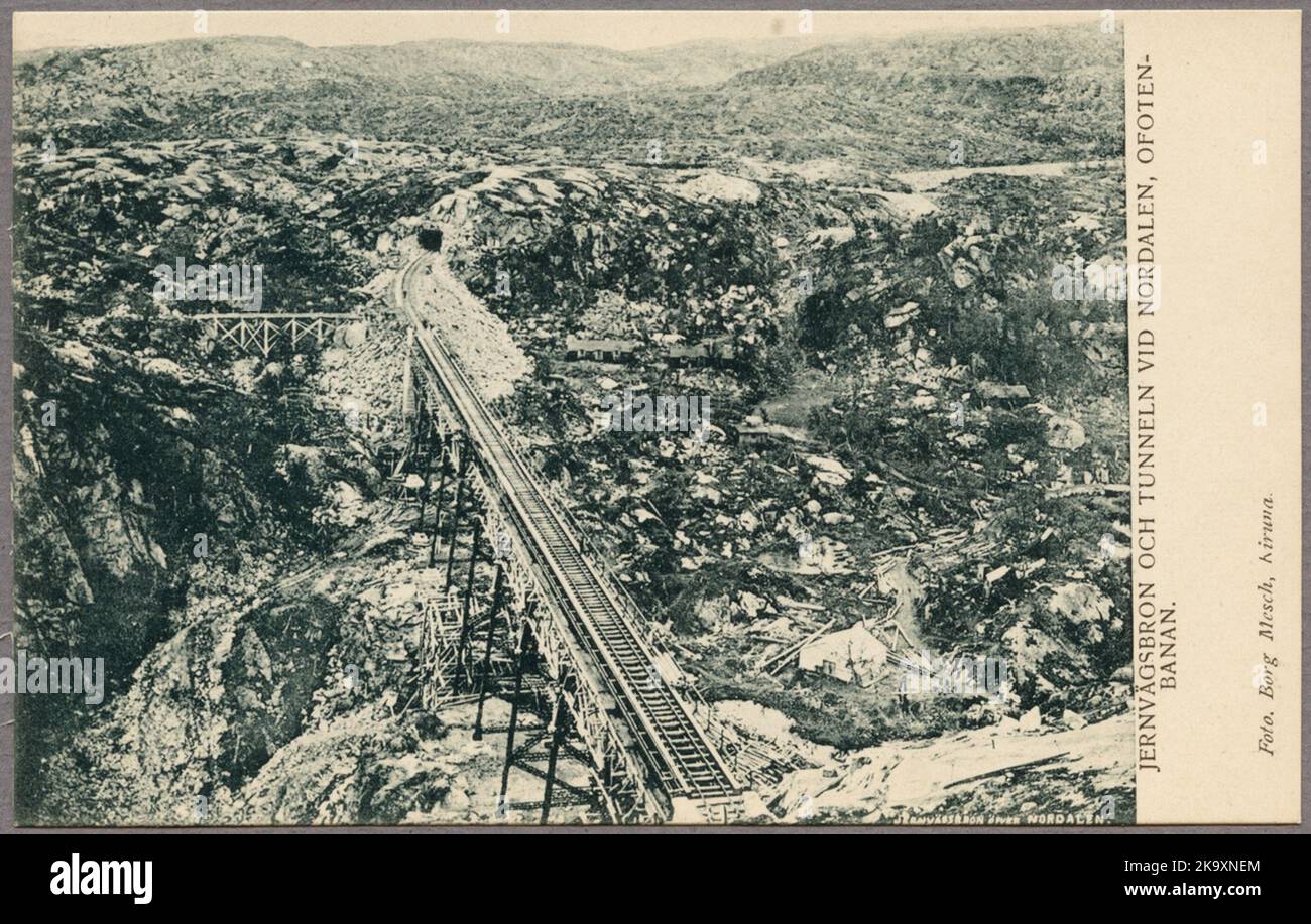 Railway bridge between the national border and Narvik Stock Photo - Alamy