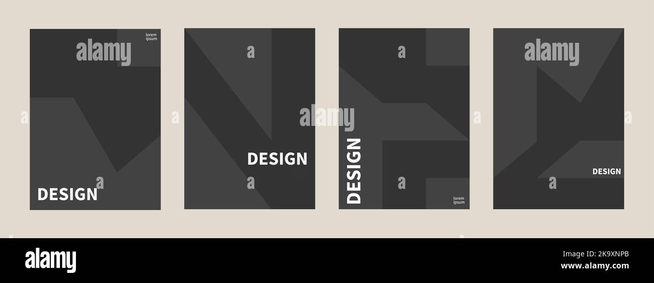 Set of covers, 2d posters, geometric vertical backgrounds. Template of ...