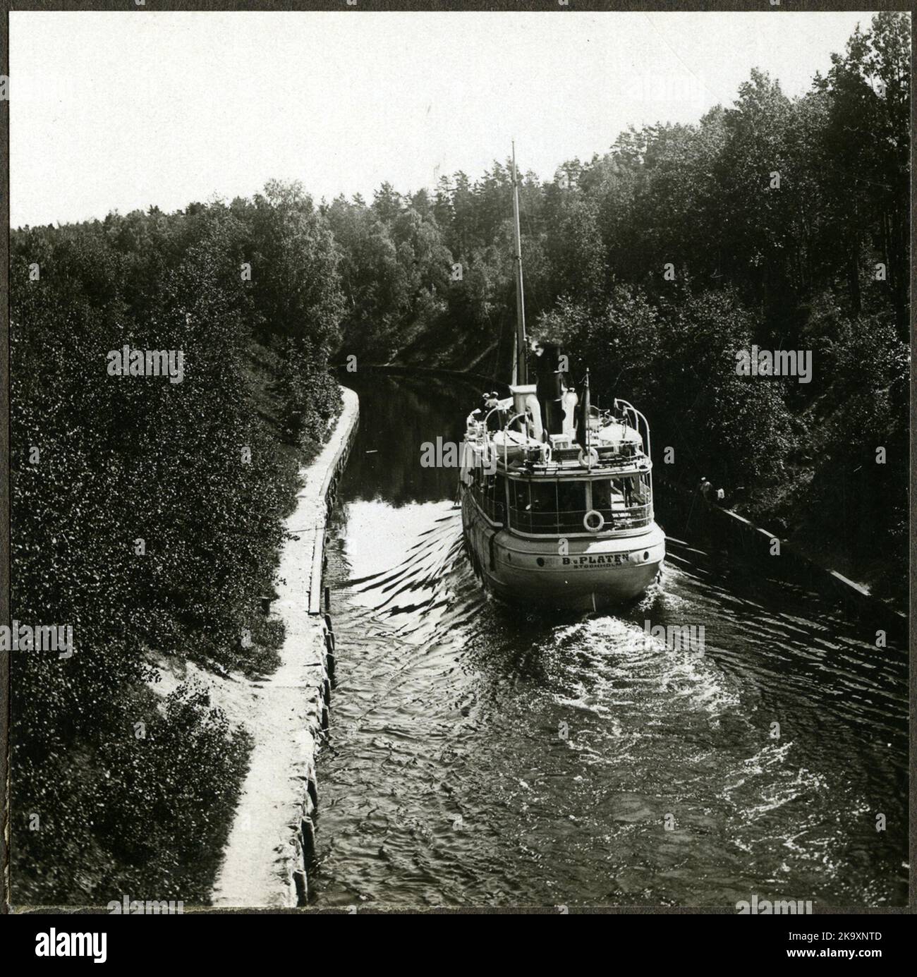 Steamboat B.U.The plate was a combined passenger and cargo vessel ...