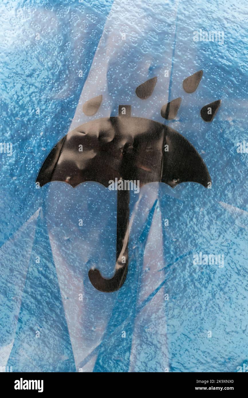 Umbrella With Raindrops