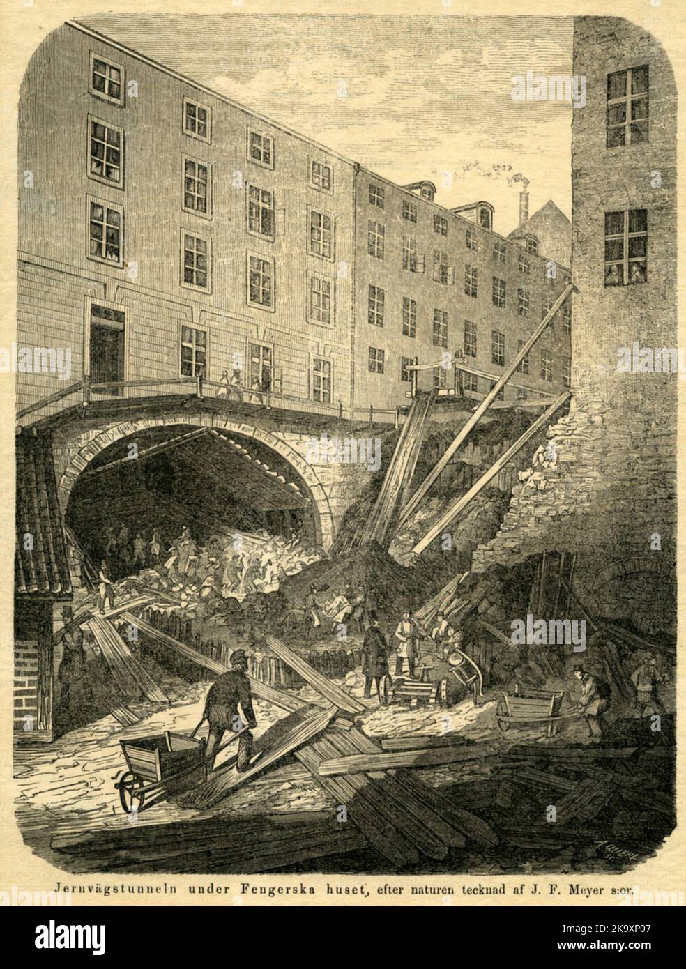 Drawing from Illustrated Tidning in 1865 Stock Photo - Alamy