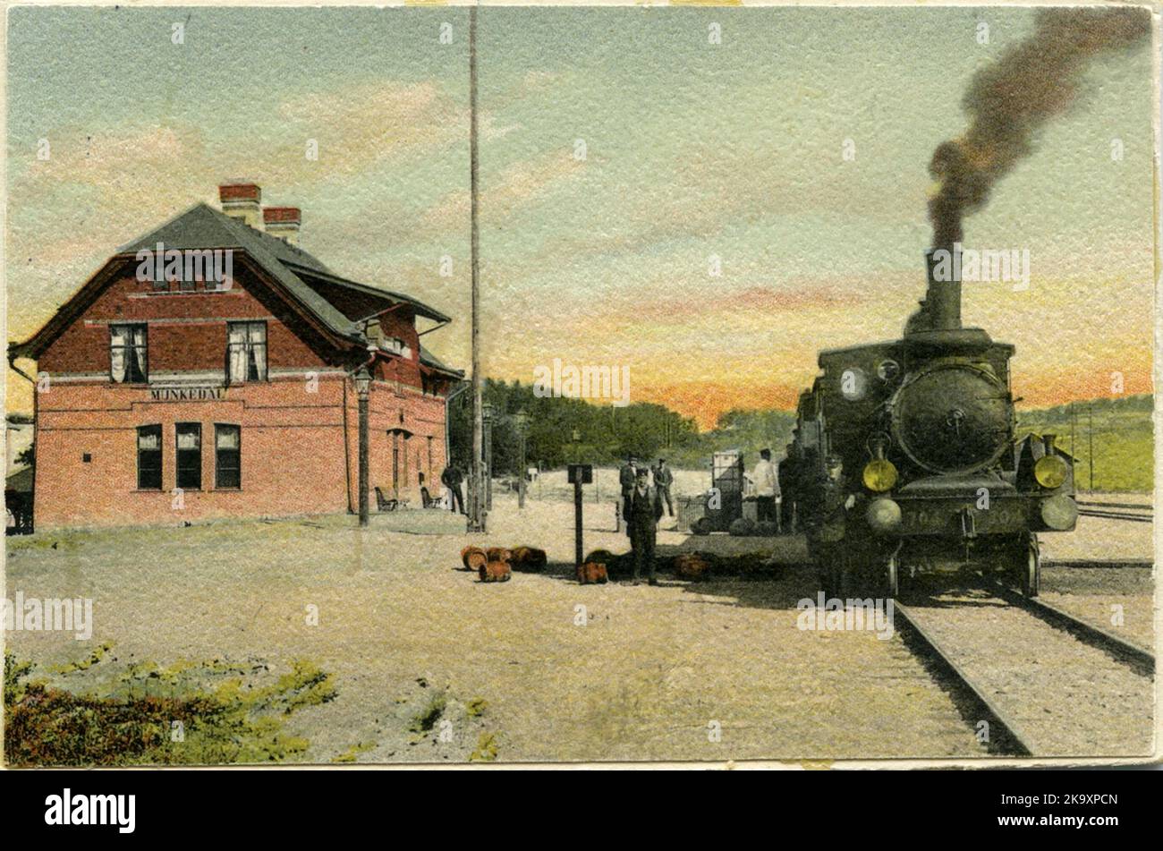 Munkedal station. State Railways, SJ Lok HC 704 with shoulder sequence ...
