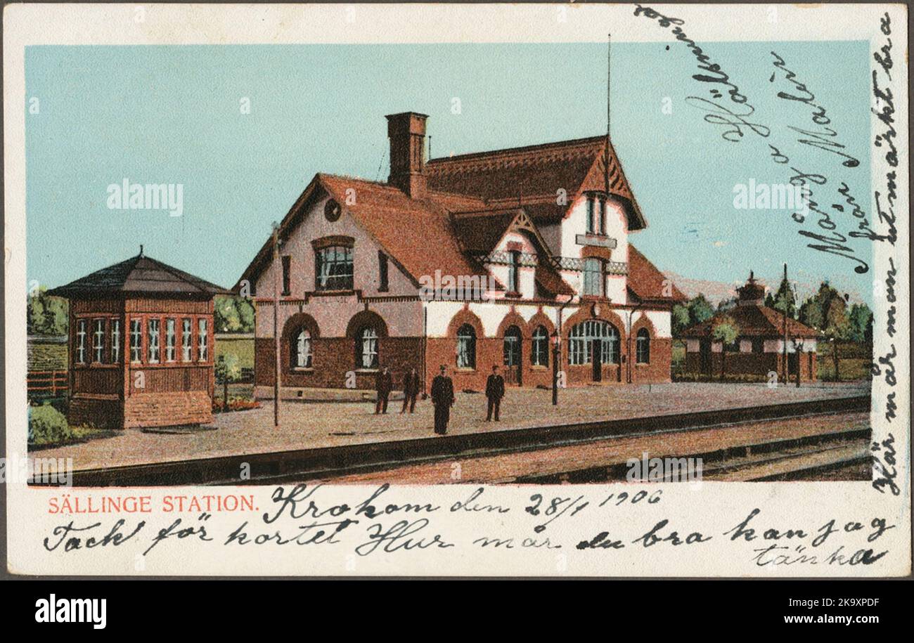 Track side of station with switchgear and uniformed staff Stock Photo ...