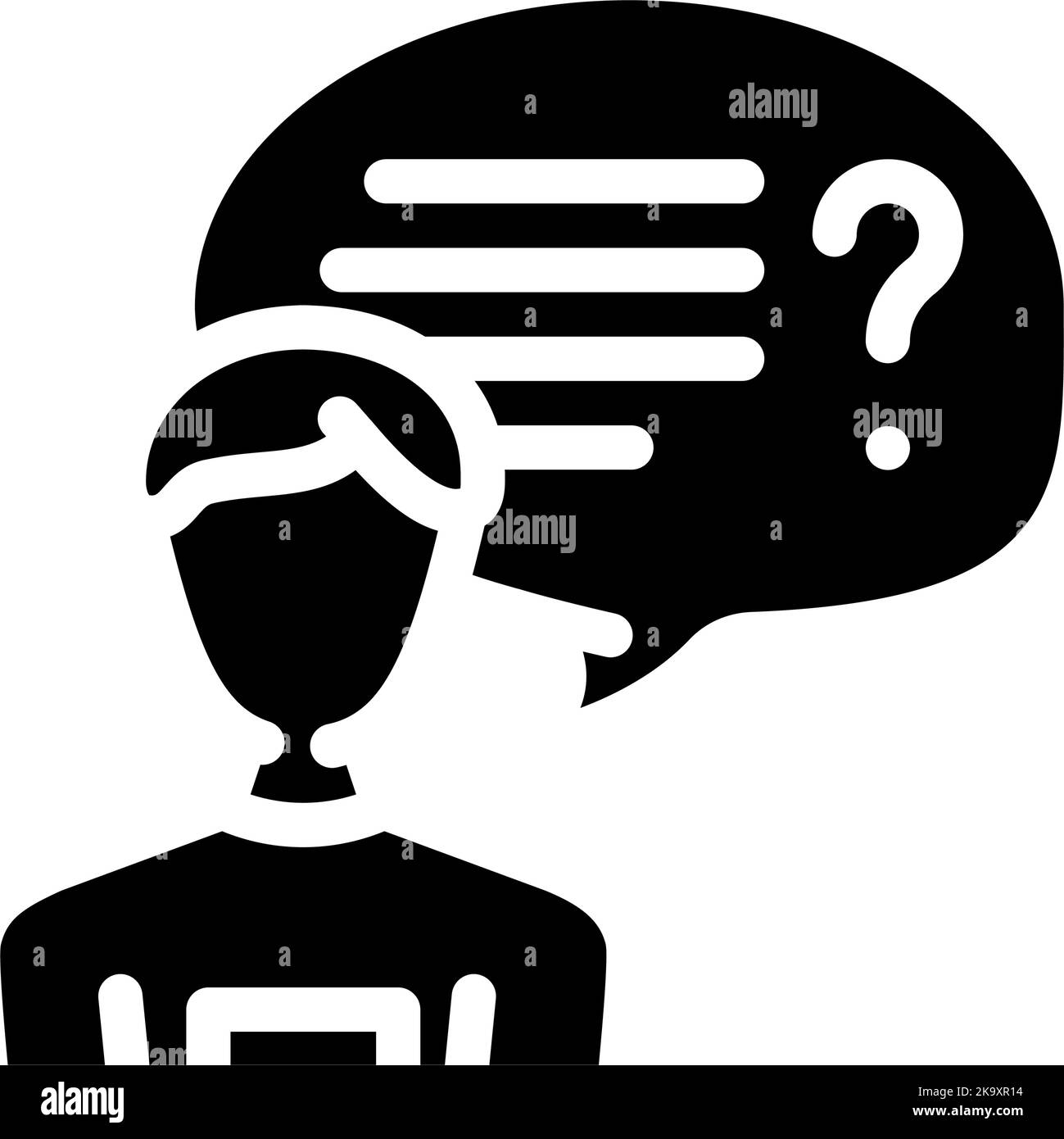 convversation customer testimonial glyph icon vector illustration Stock ...