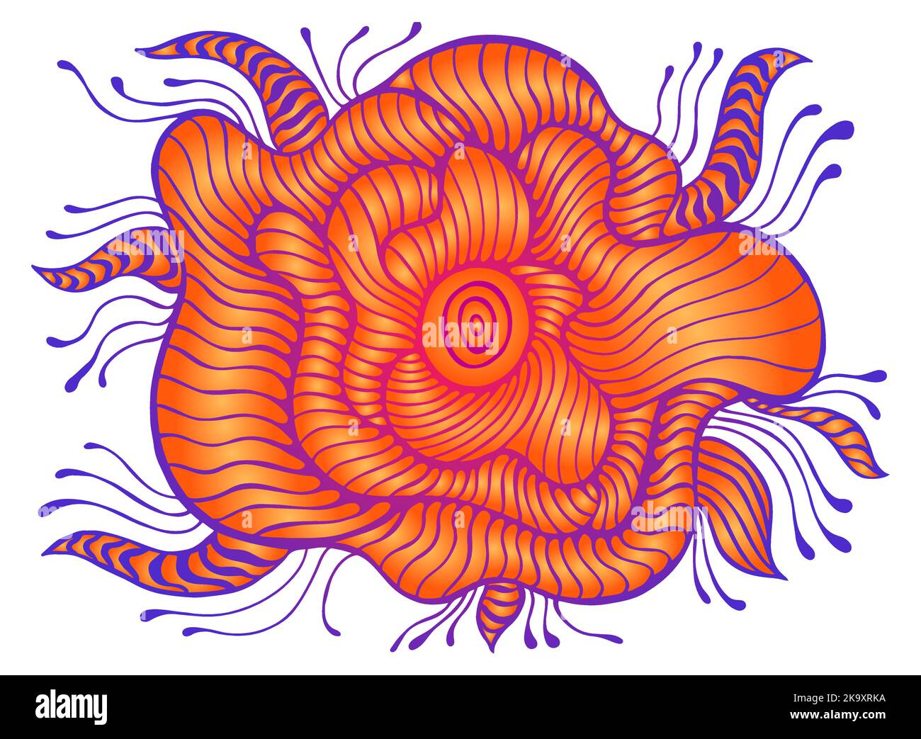 Psychedelic flower hi-res stock photography and images - Alamy