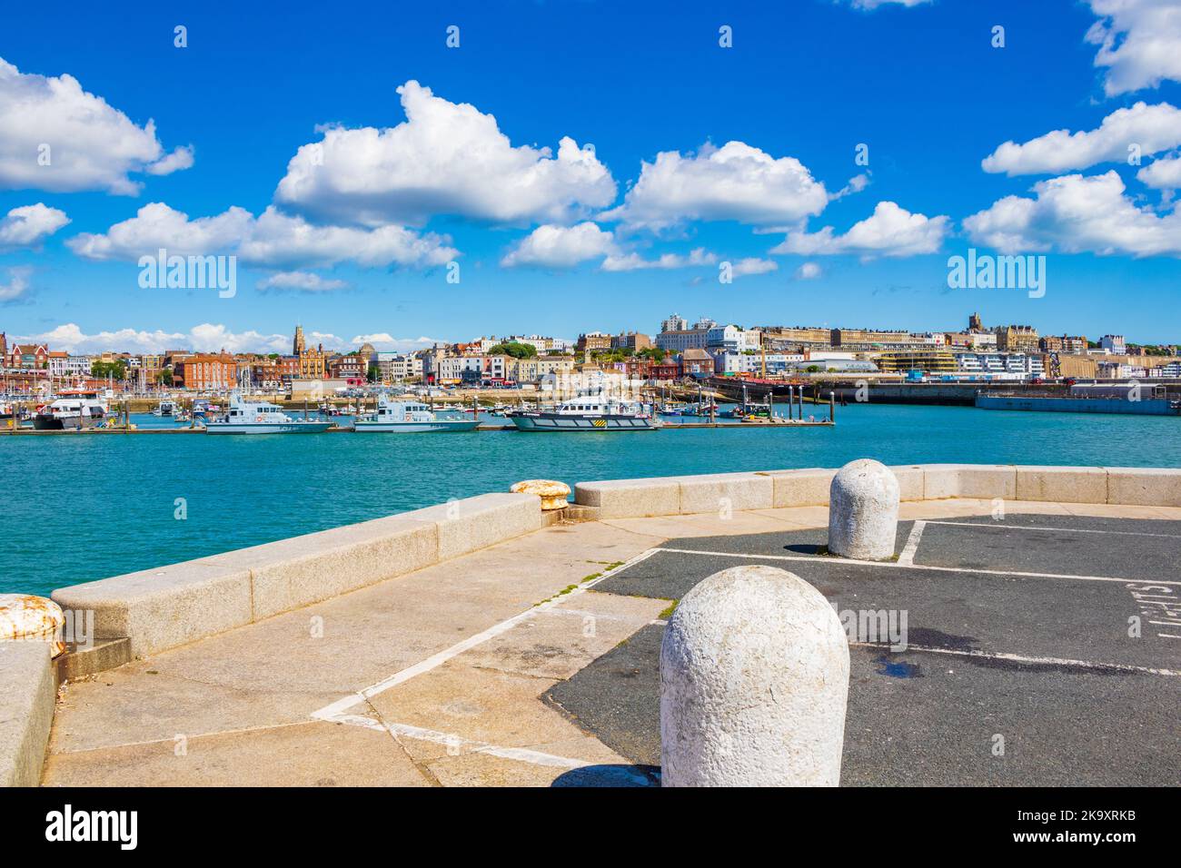Ramsgate waterfront with Main Sands ,Royal Marina ,East Pier of ...