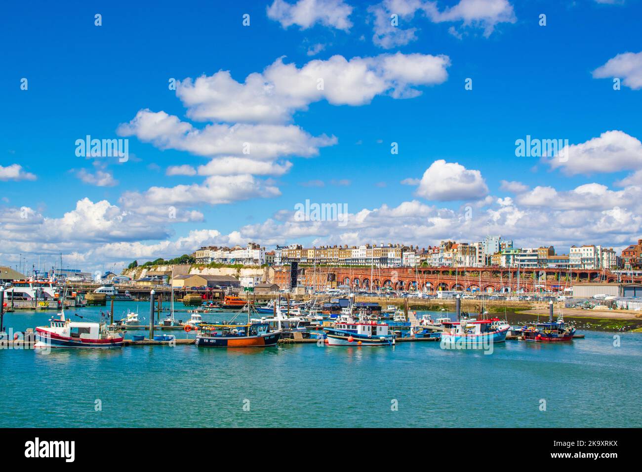Ramsgate waterfront with Main Sands ,Royal Marina ,East Pier of ...
