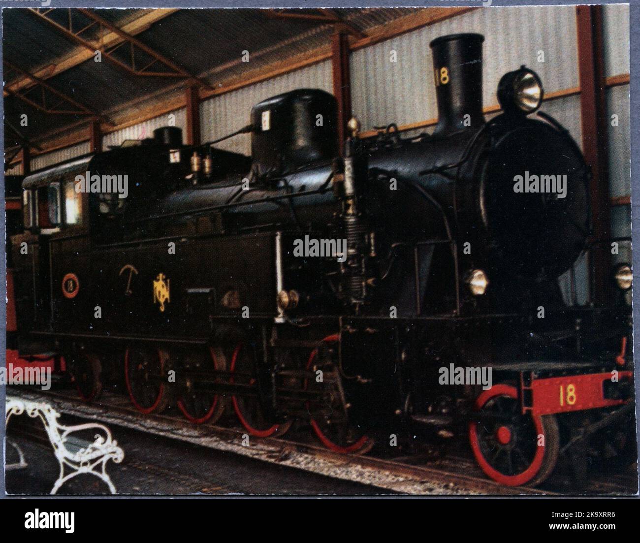 Steam locomotive, northern Östergötlands Railways, Nöje Lok 18 ...