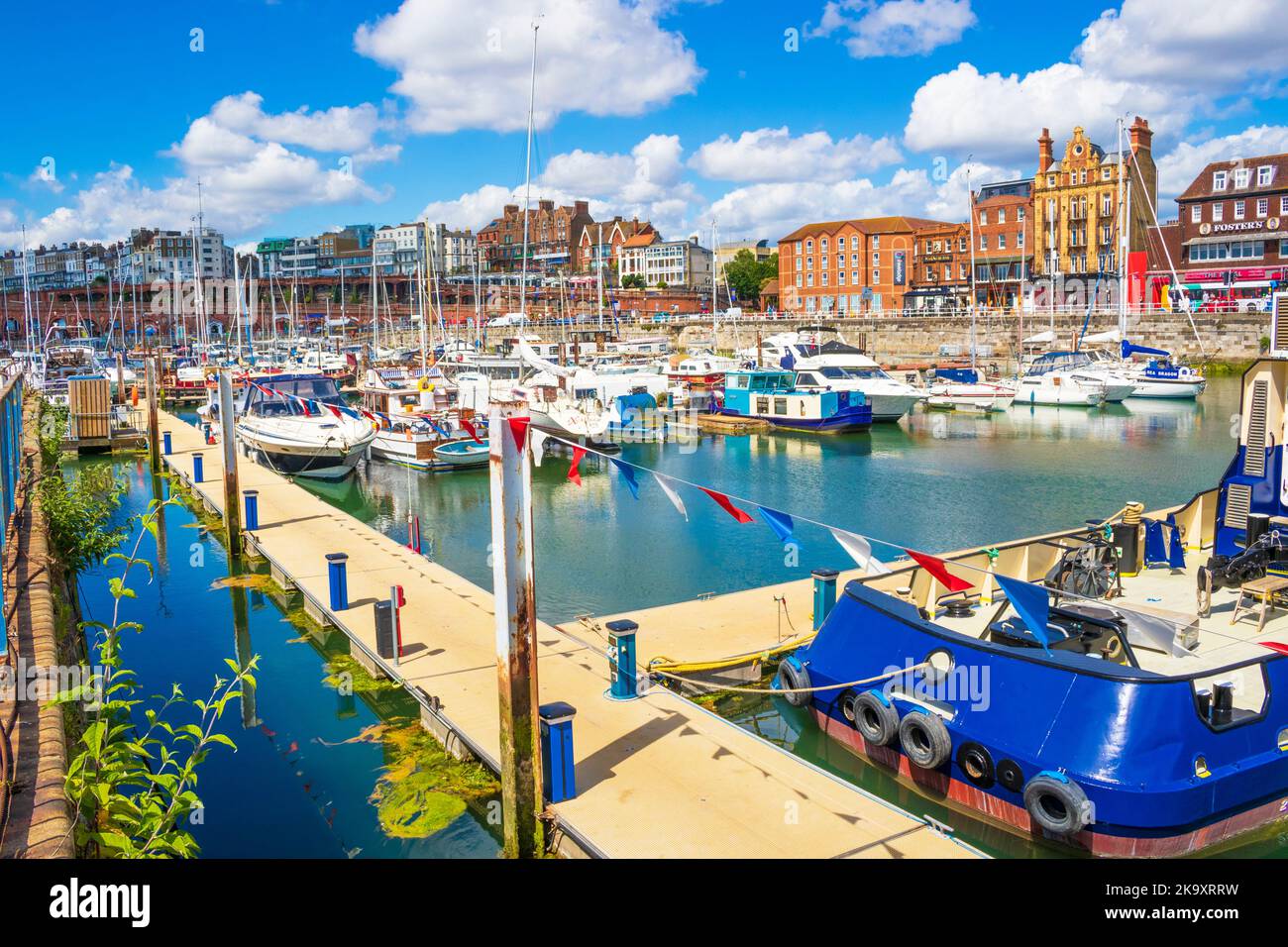 Ramsgate waterfront with Main Sands ,Royal Marina ,East Pier of ...