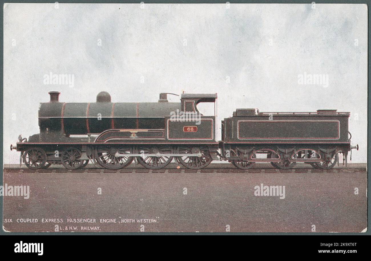 Steam locomotive, London & North Western Railway. LNWR LOK 66 ...