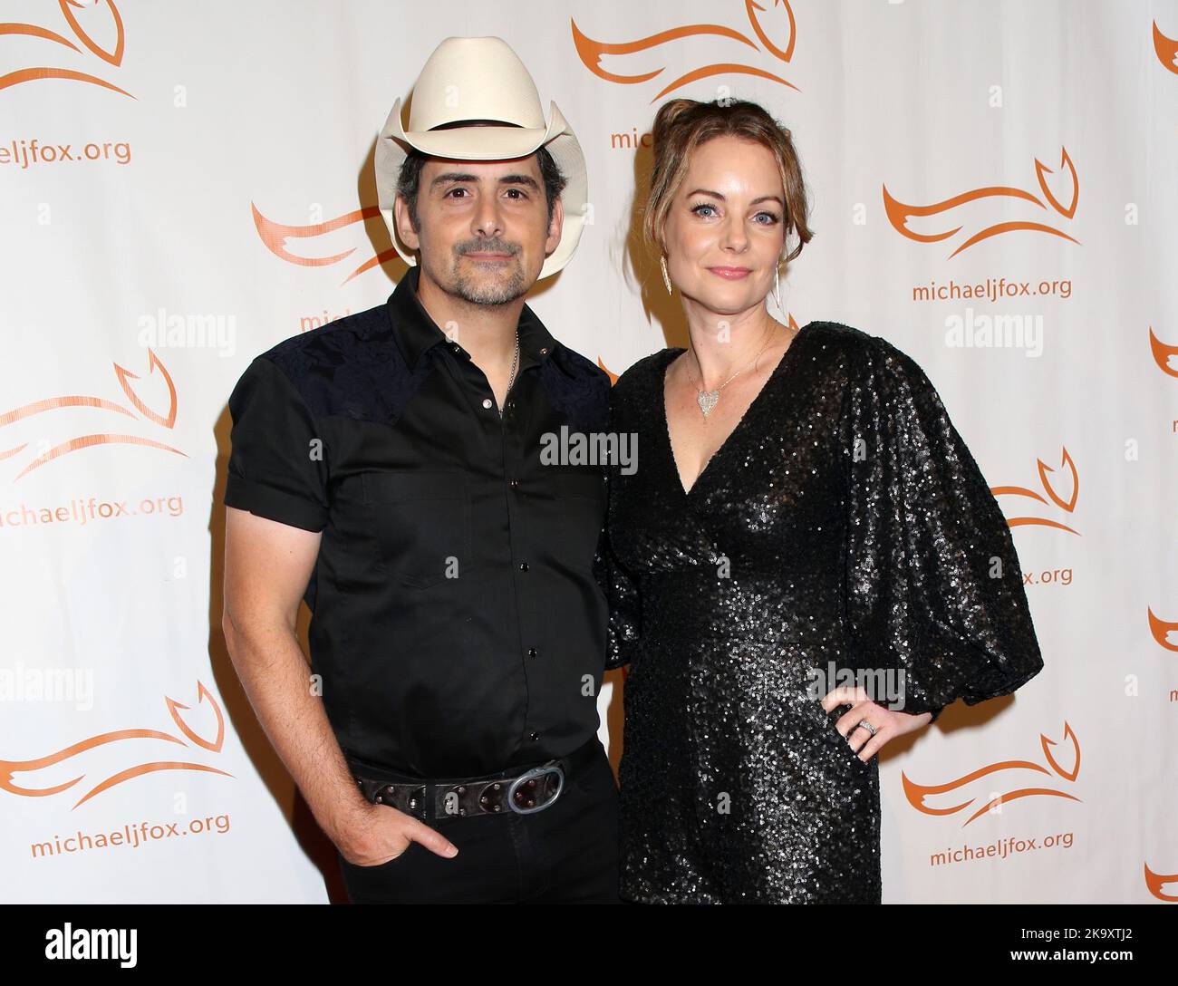 Brad Paisley and Kimberly Williams-Paisley attending the Michael J. Fox ...