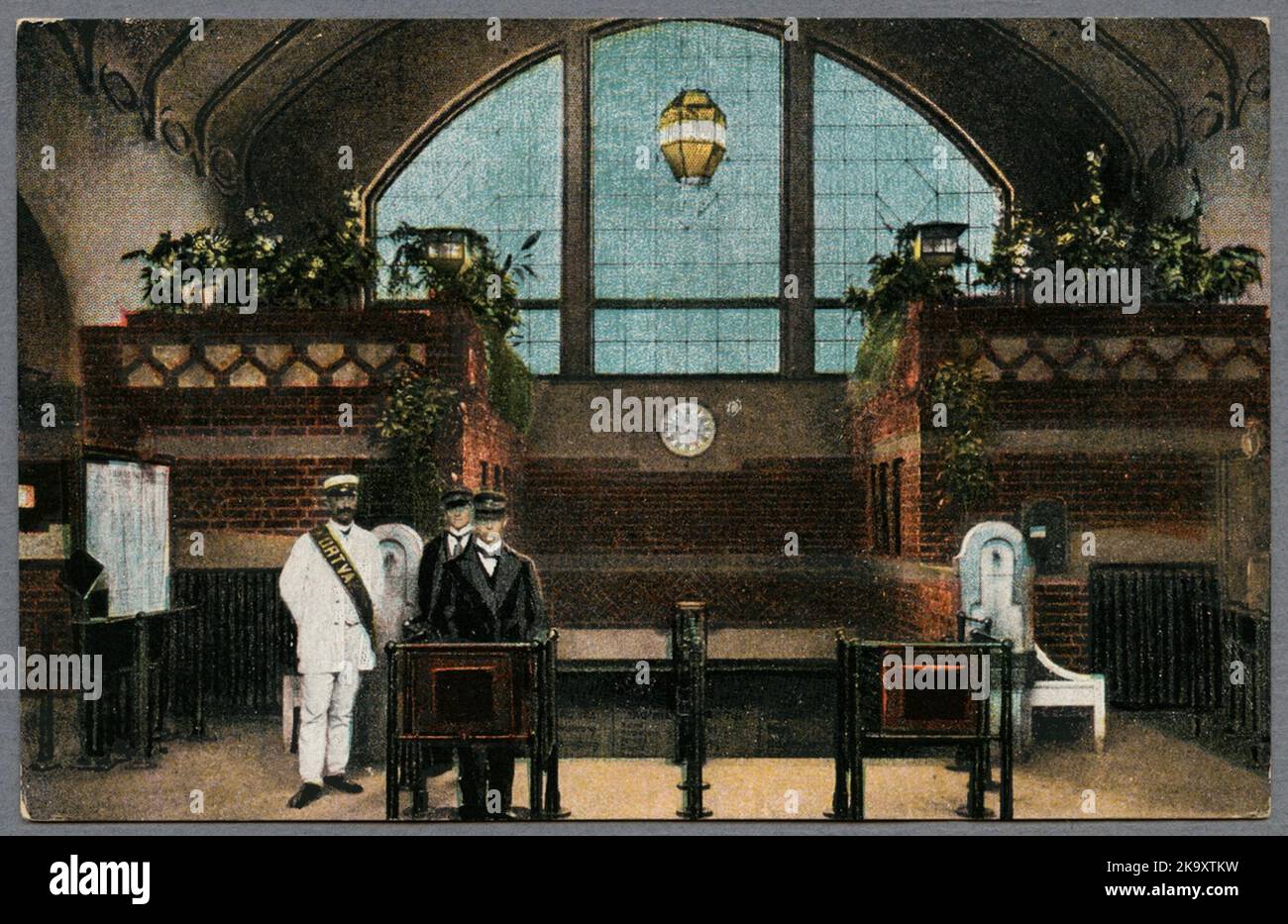 Personnel at the gate to the trains in Eslöv station Stock Photo - Alamy