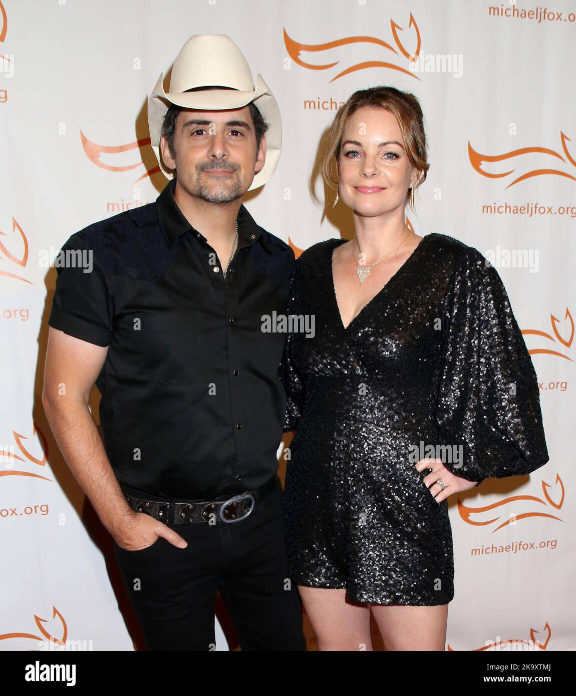 Brad Paisley and Kimberly Williams-Paisley attending the Michael J. Fox ...