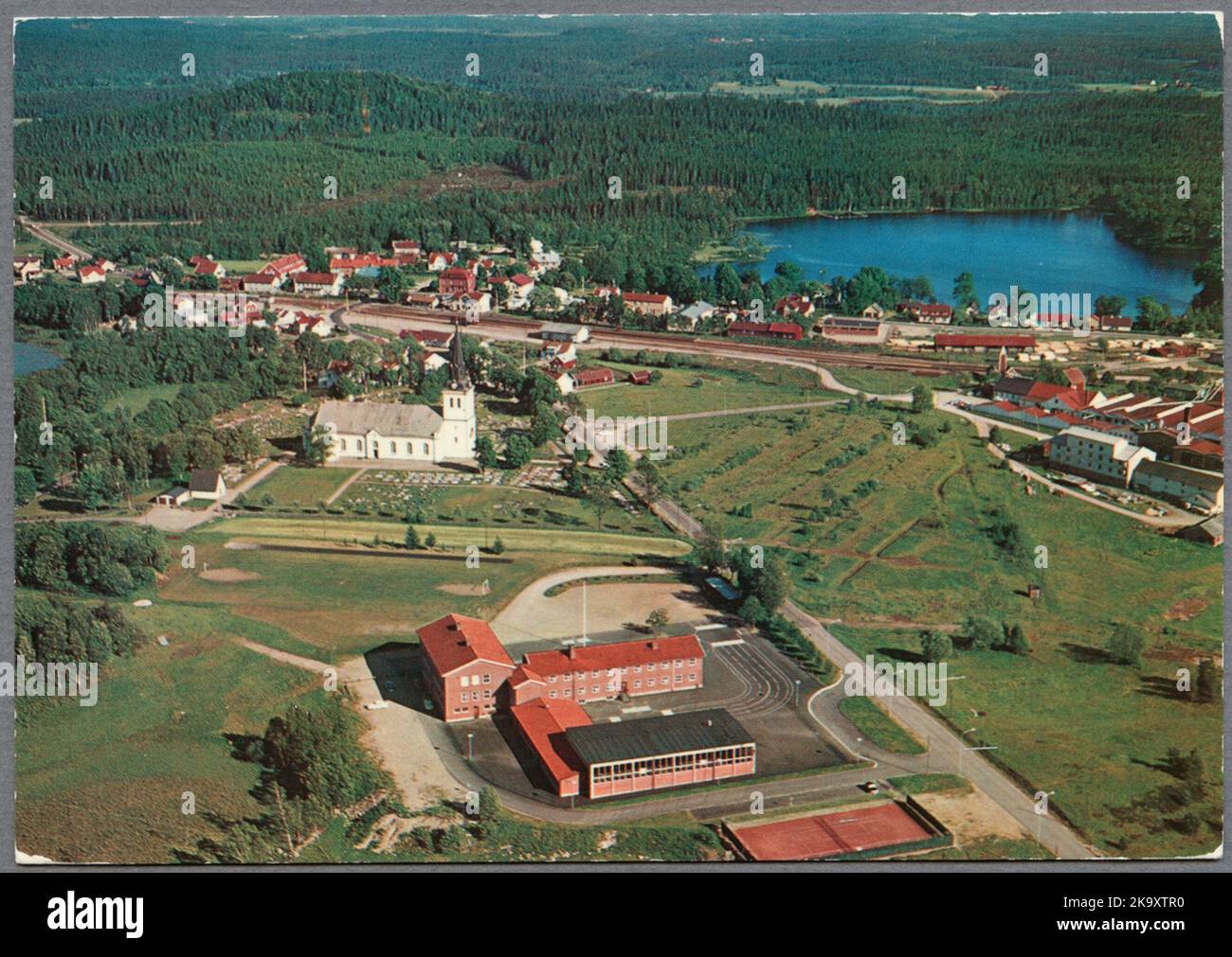 Aerial image over Torup Stock Photo - Alamy