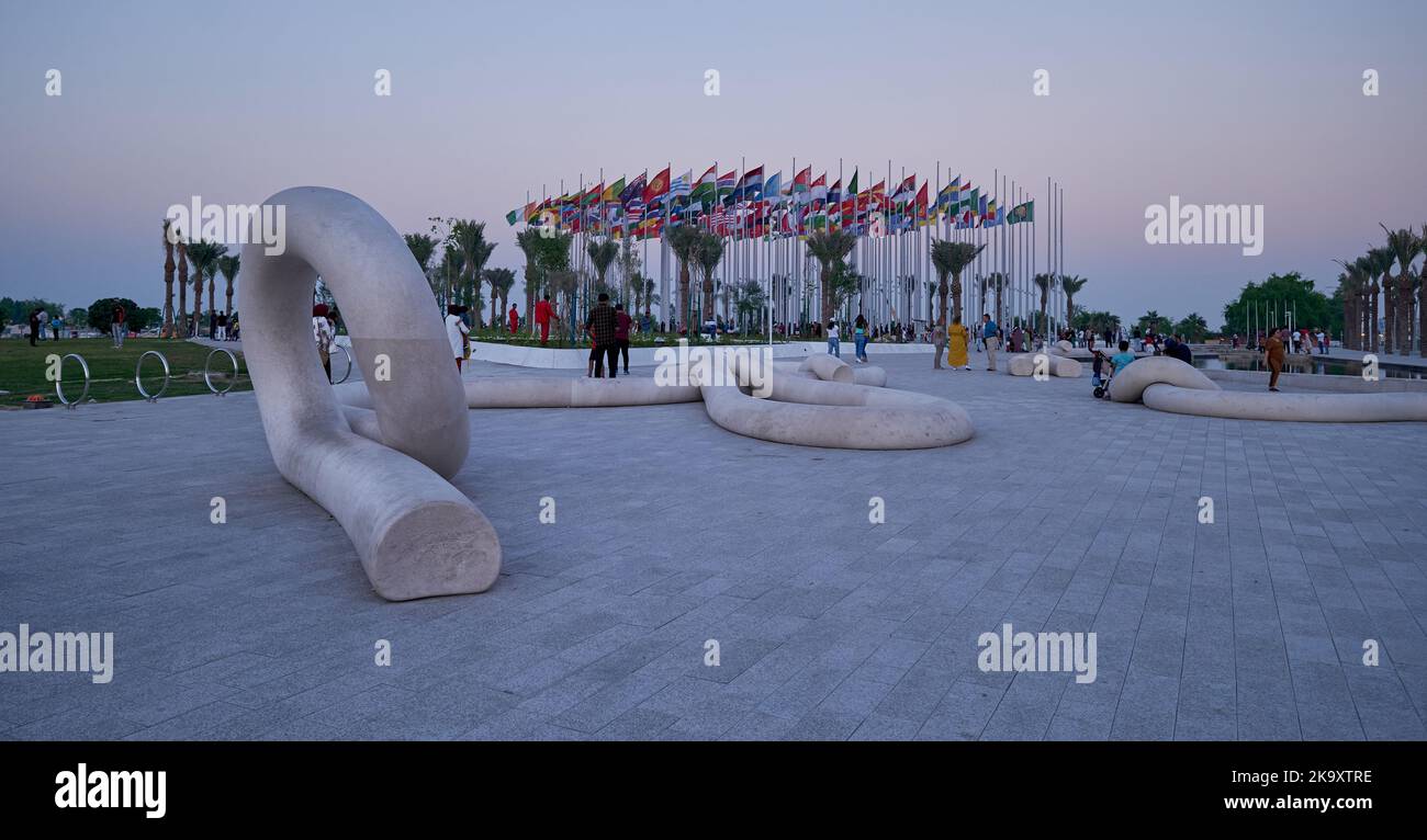 Flag Plaza is the newest art installation in Doha, Qatar where 119 ...