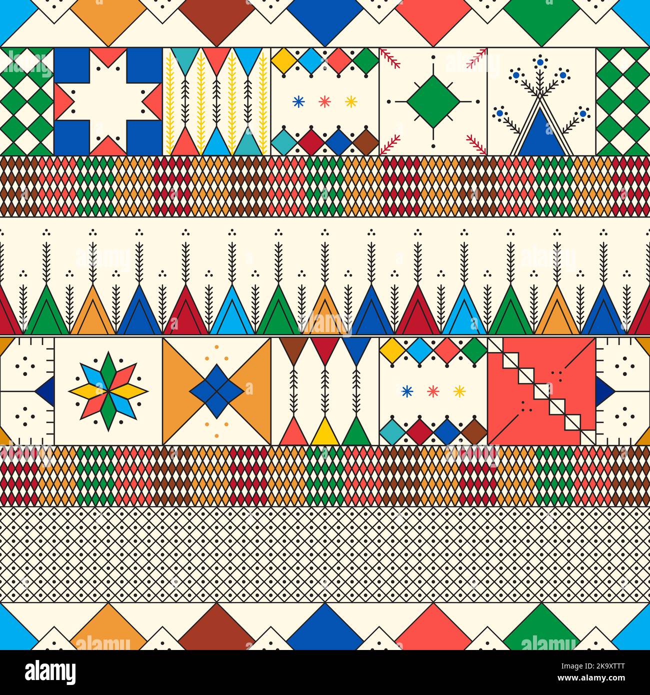 Decorative geometric repeating pattern inspired by Al-Qatt Al-Asiri ...