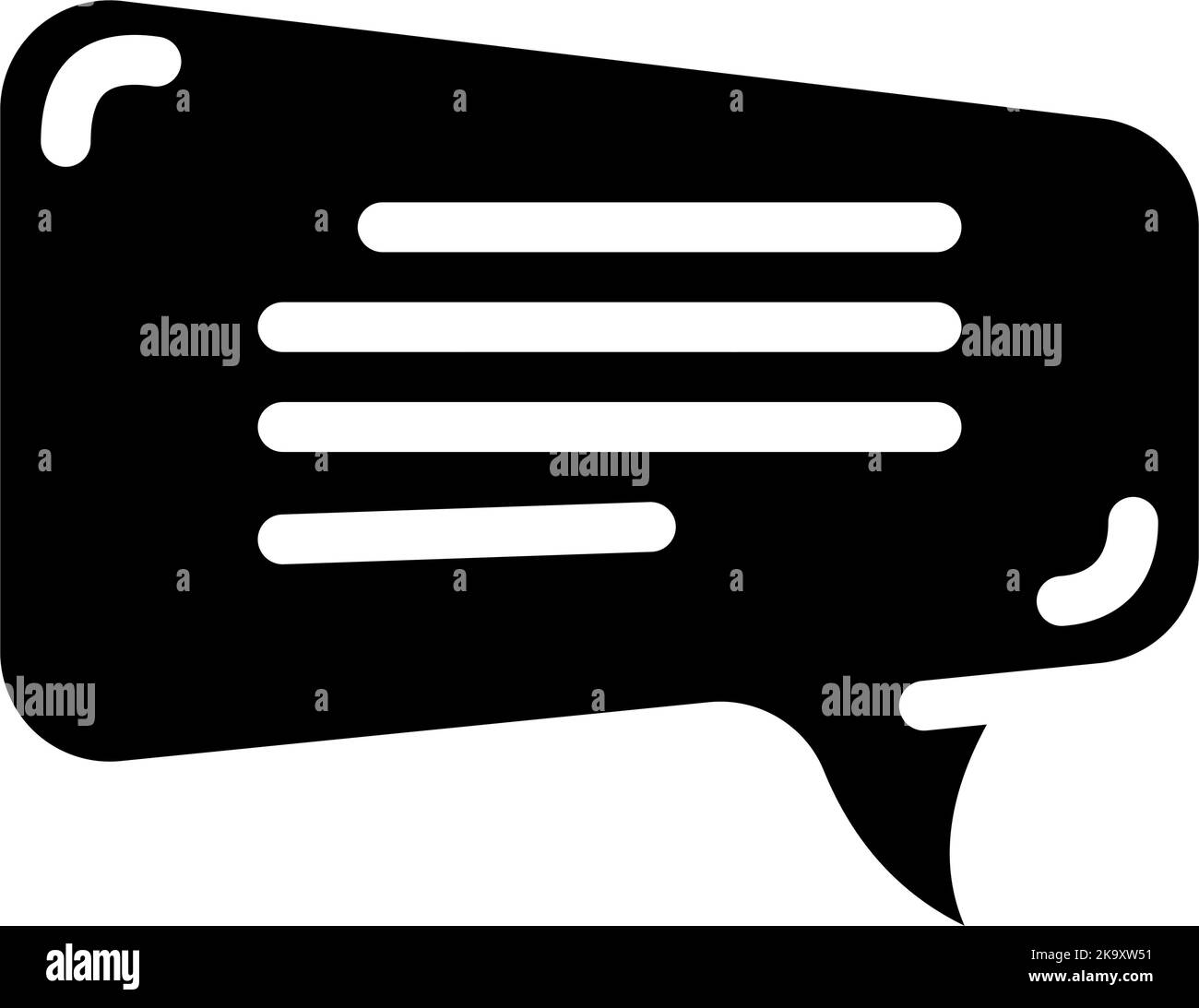 speech bubble testimonial glyph icon vector illustration Stock Vector ...