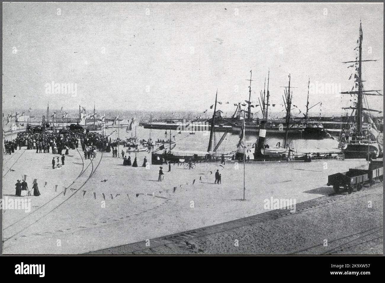 Port inauguration in Simrishamn 1910 Stock Photo - Alamy