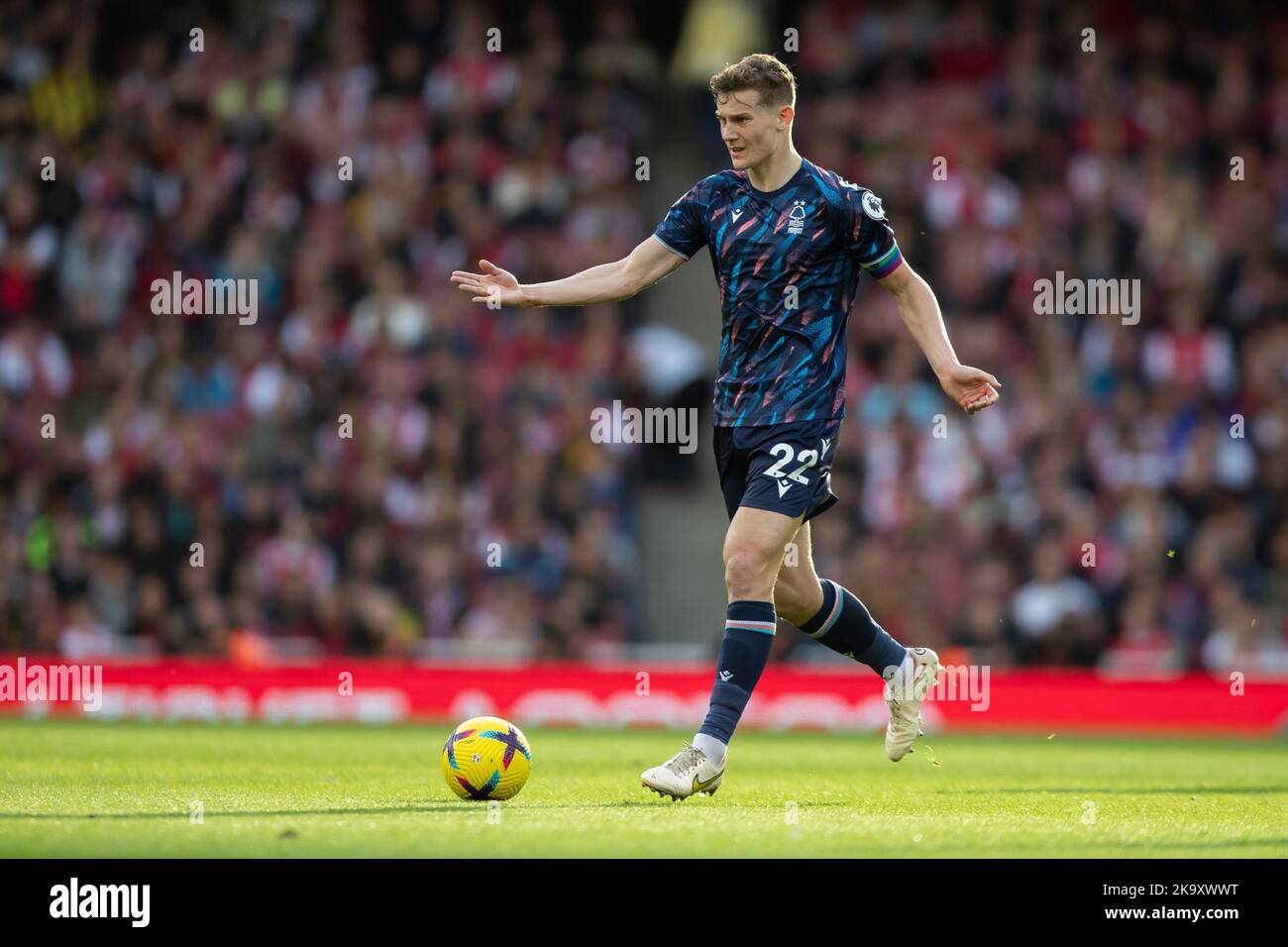 Ryan Yates #22 of Nottingham Forest in midfield action during the ...
