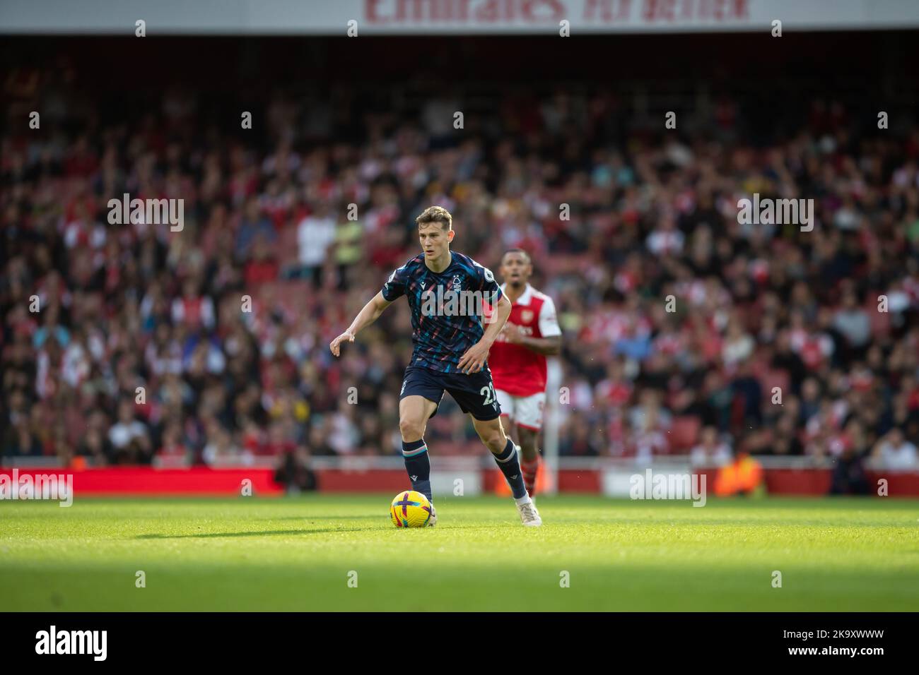 Ryan Yates #22 of Nottingham Forest in midfield action during the ...