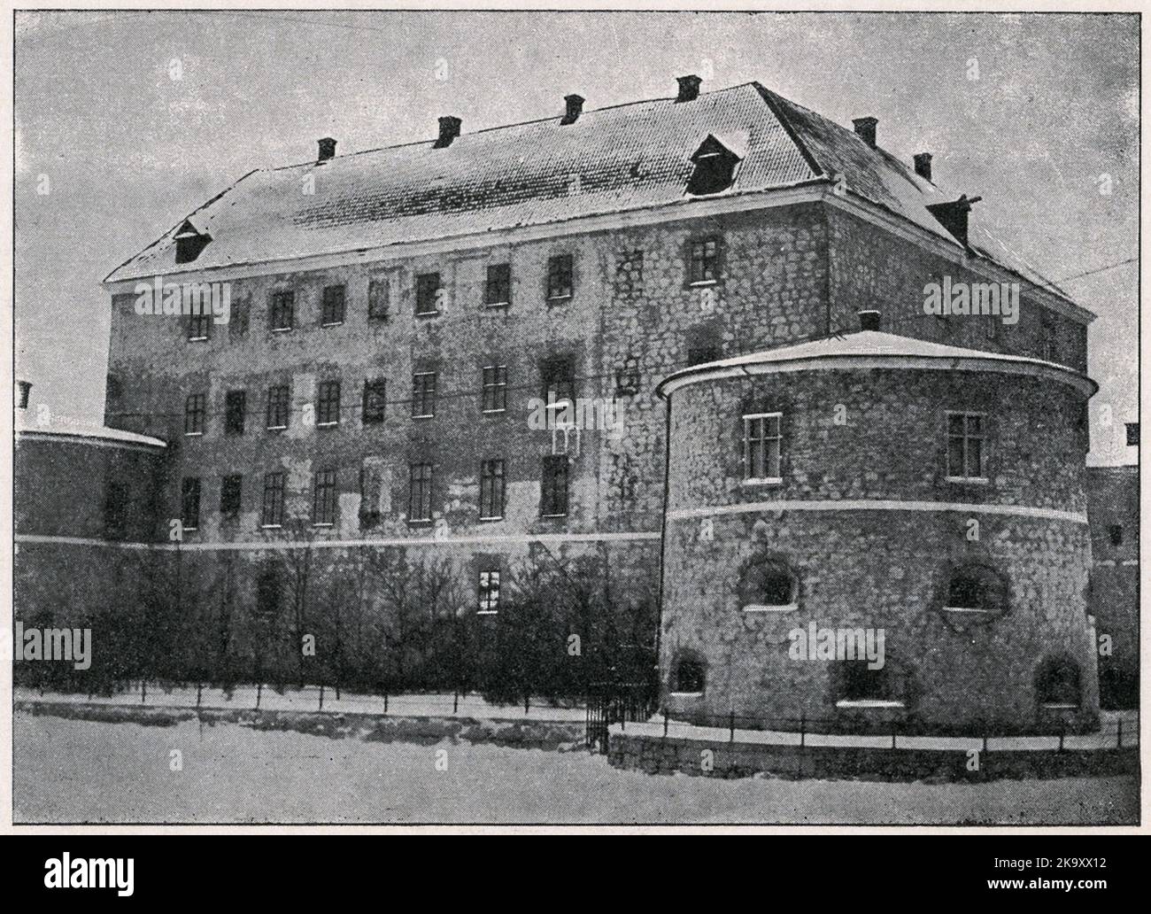 Örebro, the castle's western facade and part of the southern facade ...