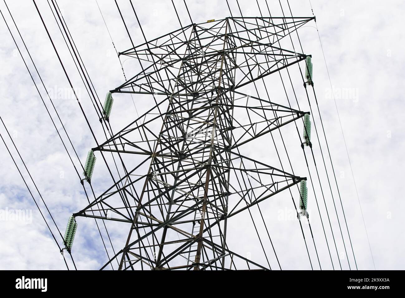 view of the power lines Stock Photo - Alamy