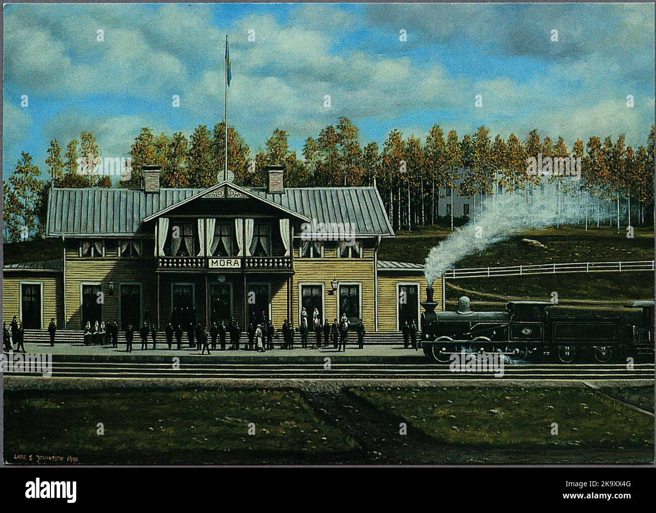 The railway station in Mora Stock Photo - Alamy