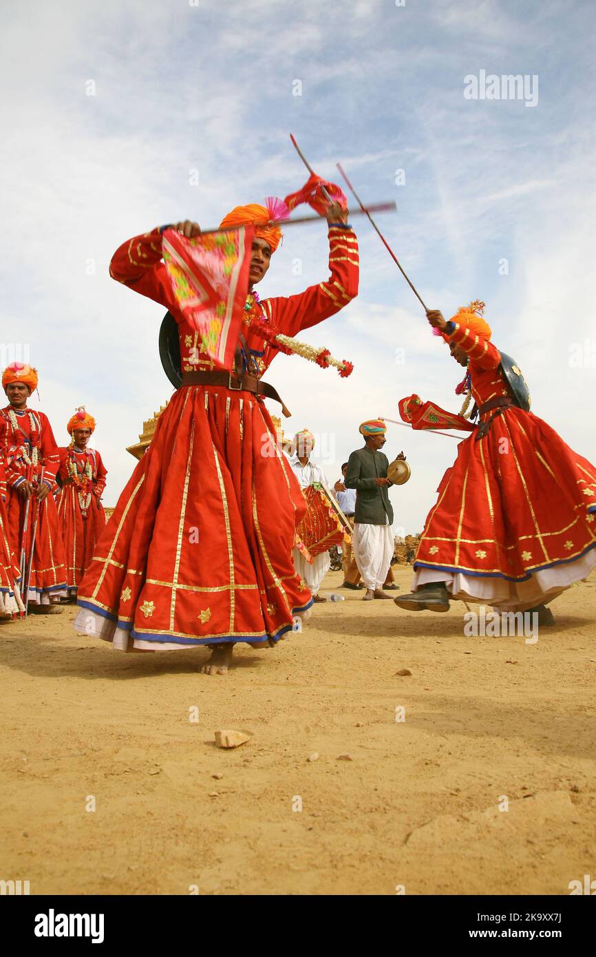 Rajasthani Folk Dance In Desert