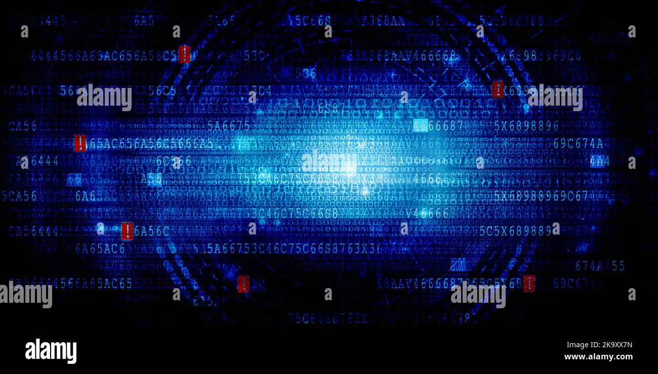 2d illustration Abstract futuristic electronic circuit technology ...