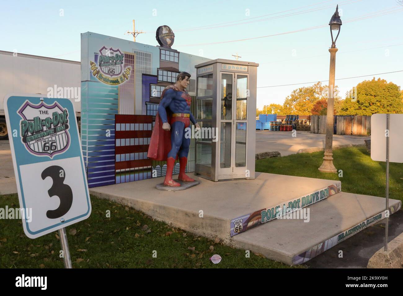 Polk-A-Dot Drive In, Braidwood, IL Stock Photo - Alamy