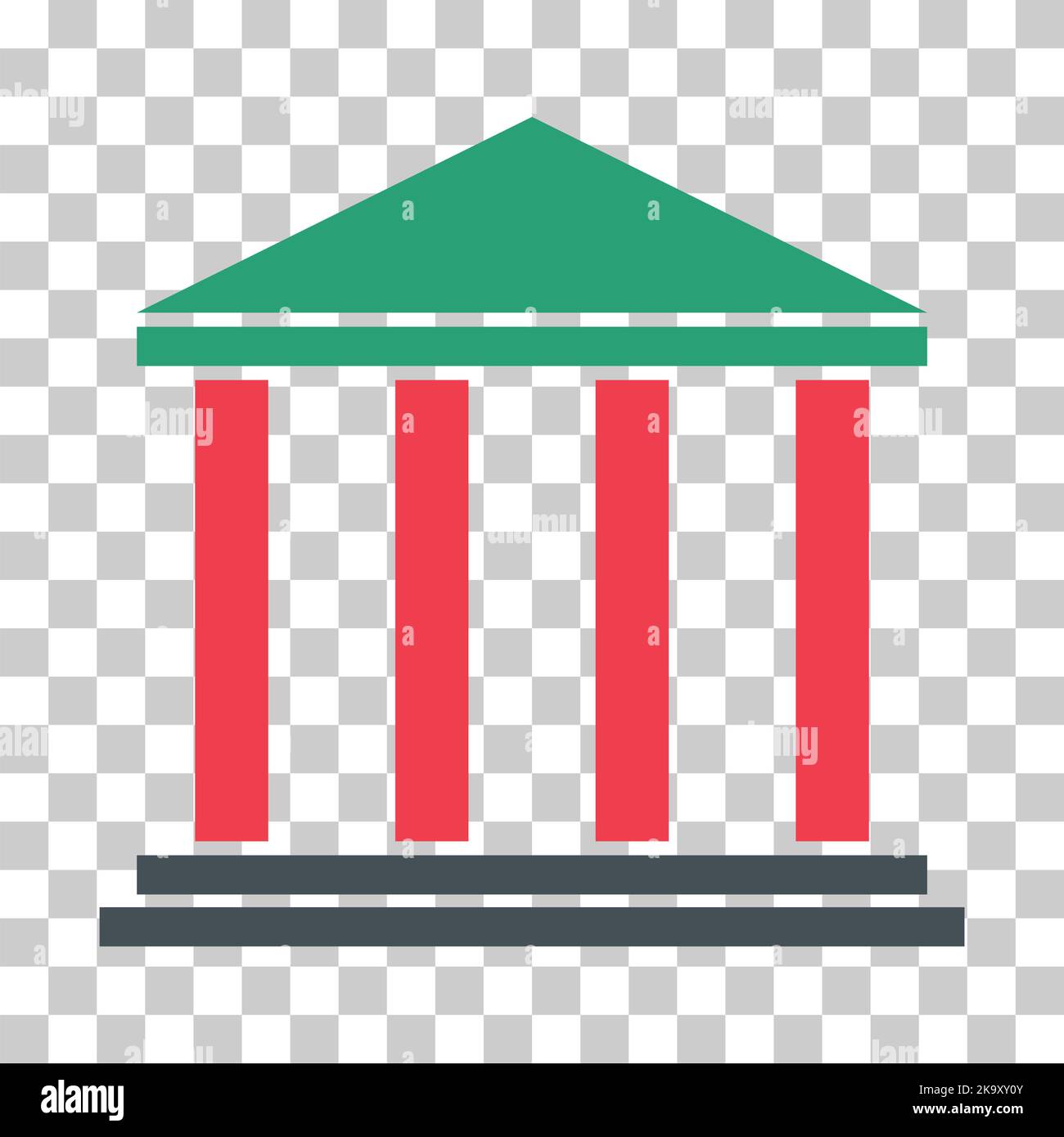 Building university architecture icon, museum roman symbol, flat design ...