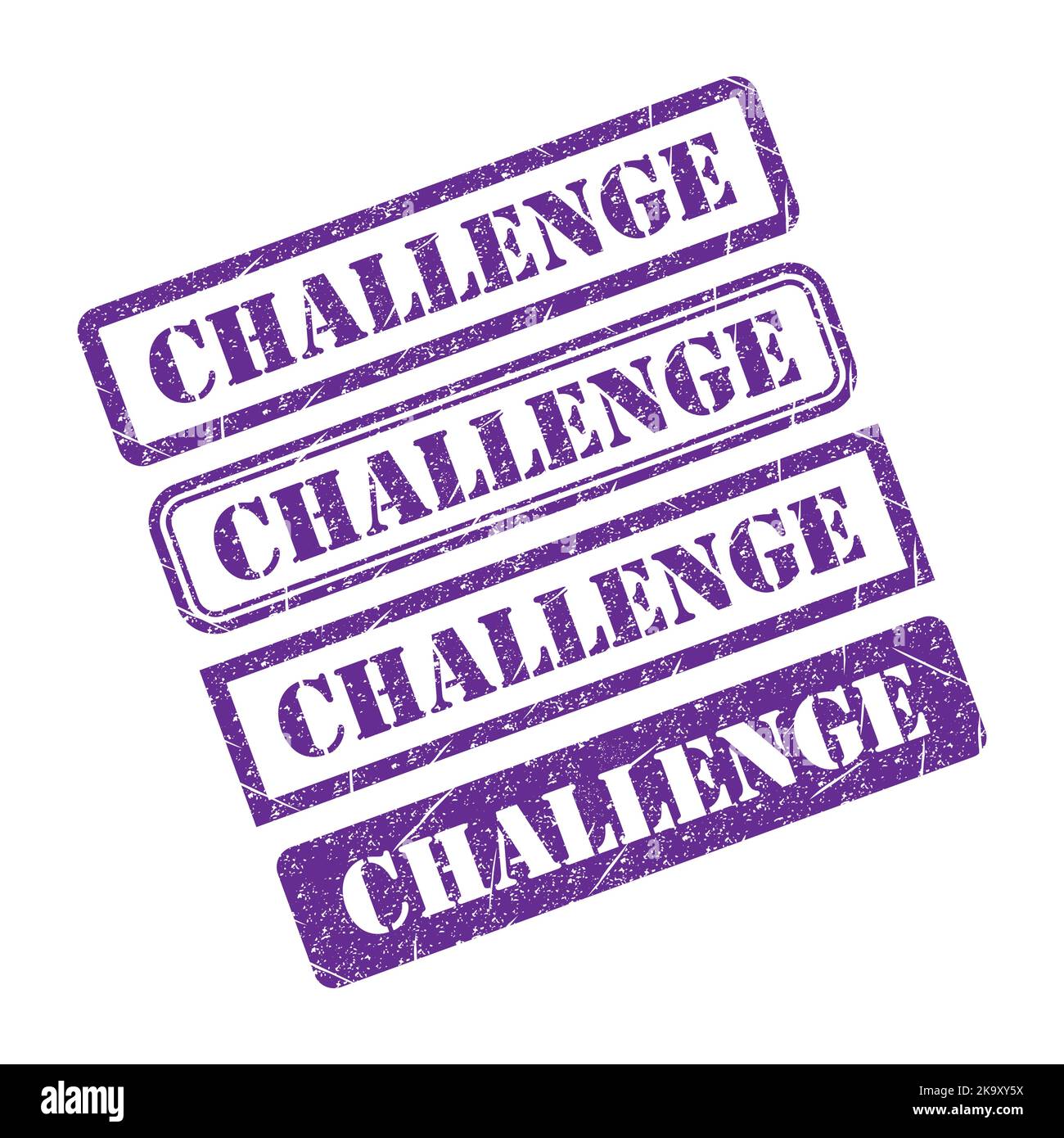 Set of Challenge stamp symbol, label sticker sign button, text banner ...