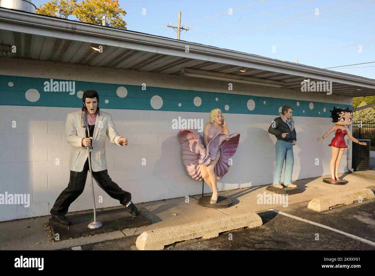 Polk-A-Dot Drive In, Braidwood, IL Stock Photo - Alamy