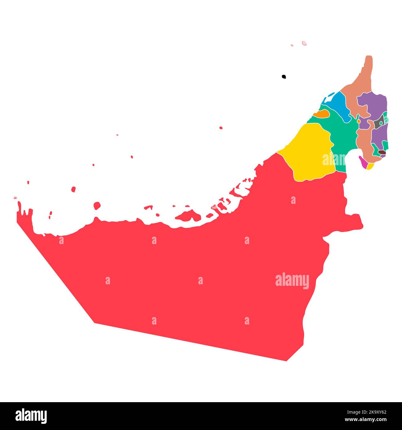 United arab emirates map icon, geography blank concept, isolated ...