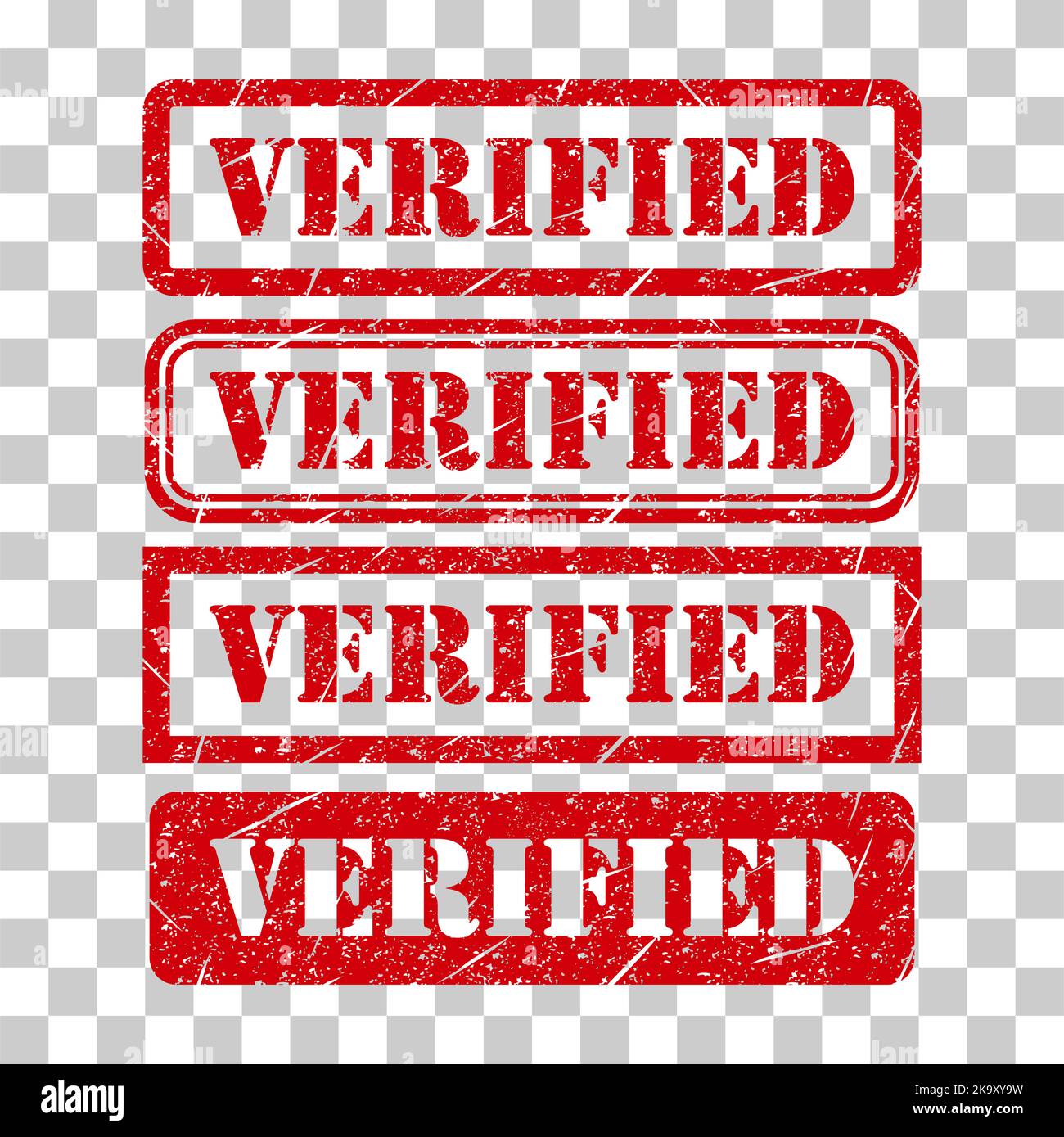 Set of Verified stamp symbol, label sticker sign button, text banner ...