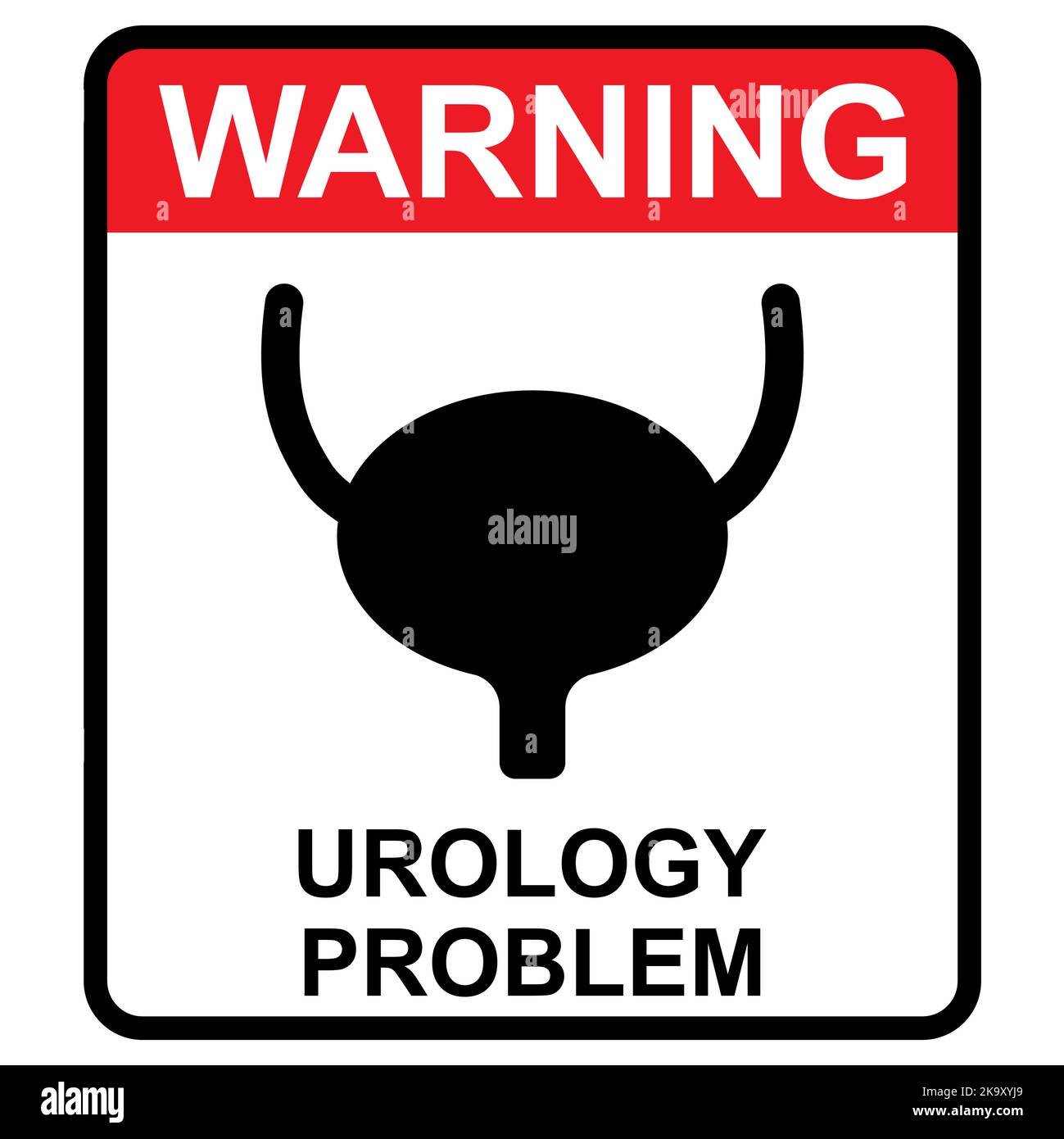 Urology health human icon, anatomy medical body bladder sign, biology ...