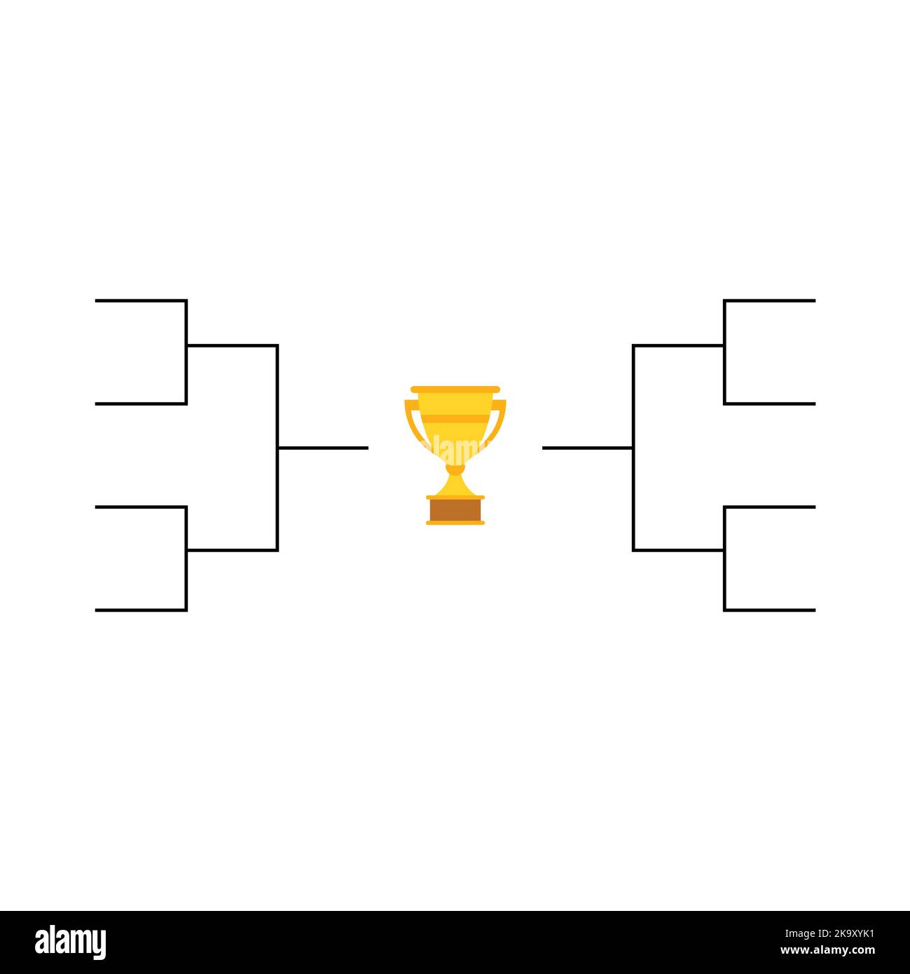 Set of Bracket sport tournament, blank elimination event sign, playoff ...