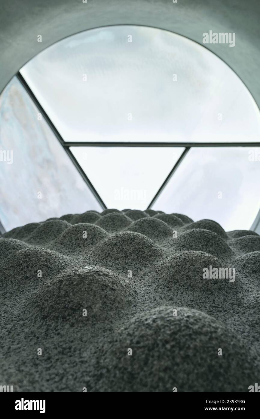 Seed sculpture in The Core building at the Eden Project, Bodelva, near ...