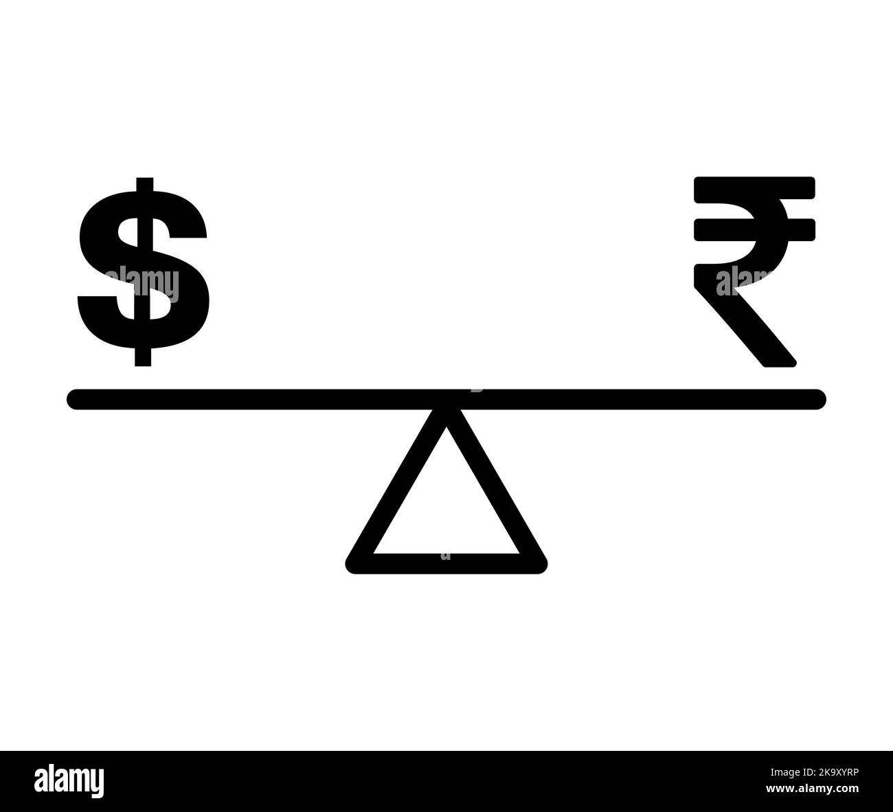 Balance dollar harmony justice vector icon isolated on background ...