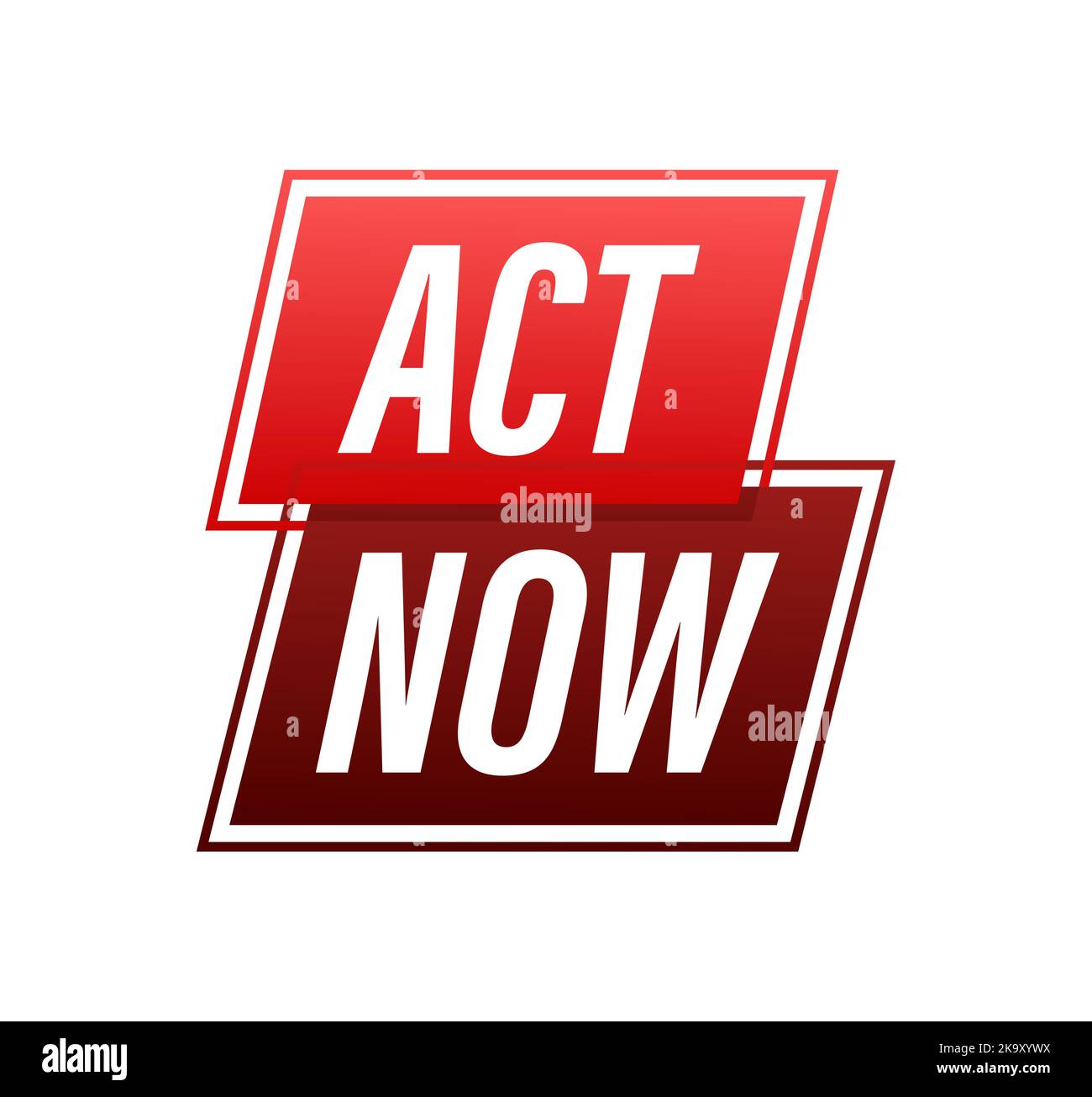 Megaphone banner with Act now speech bubble. Banner for business ...