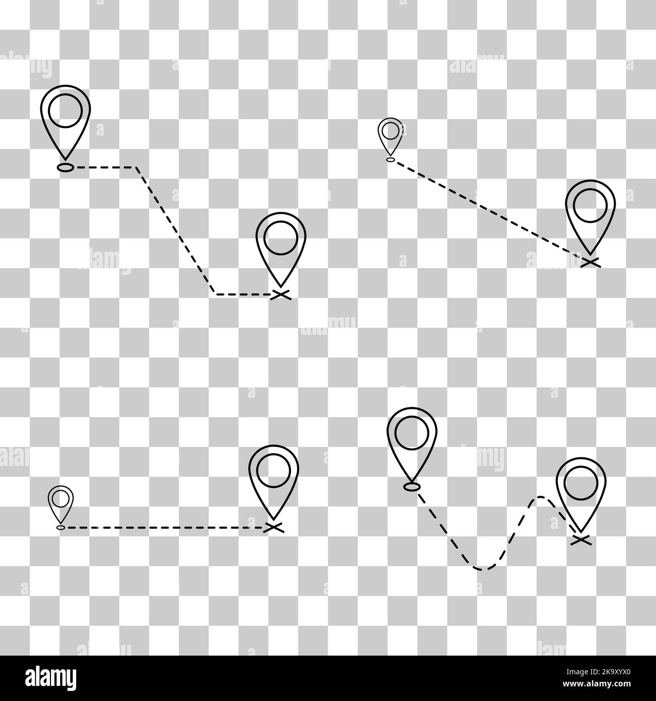Set of We have moved announcement design, location Vector icon symbol ...