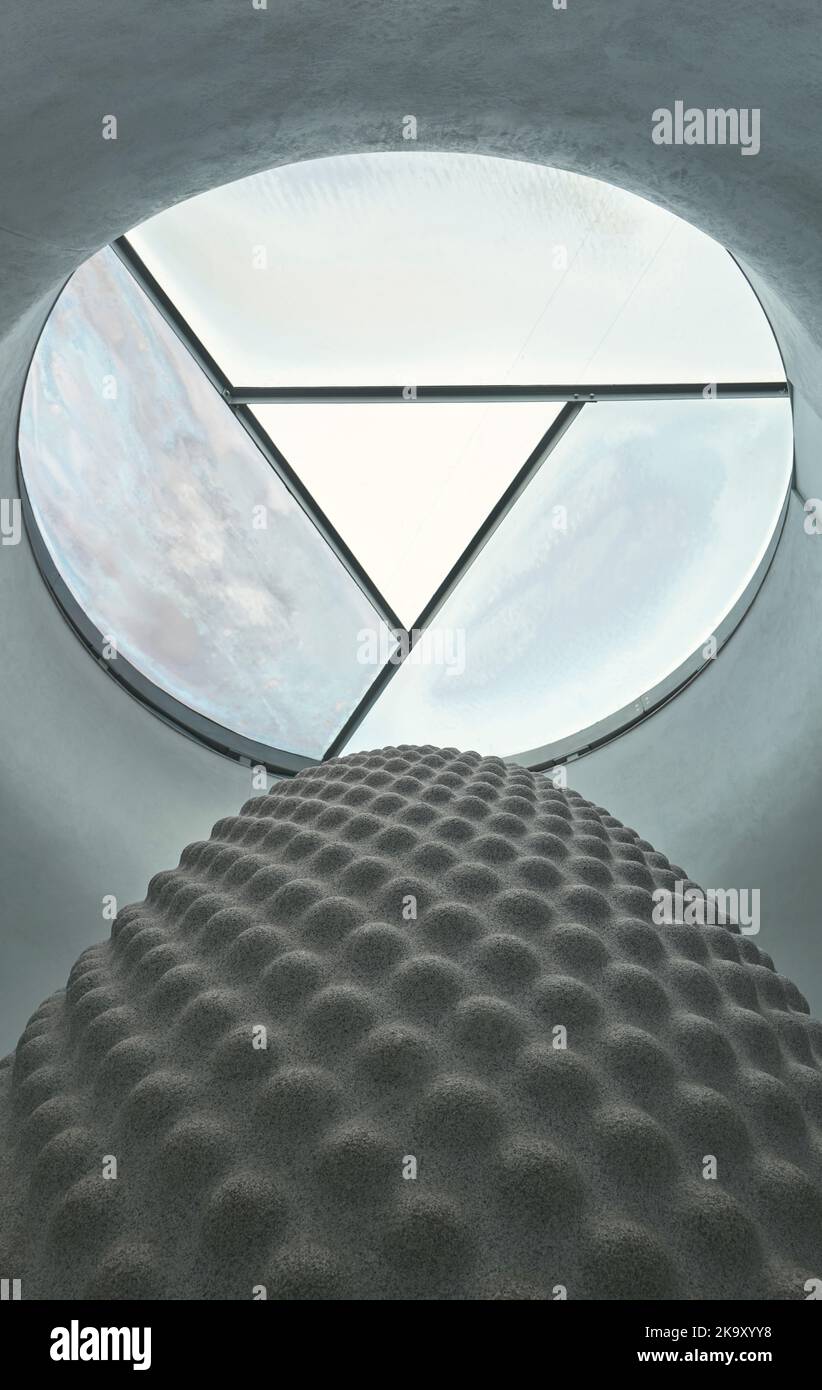 Seed sculpture in The Core building at the Eden Project, Bodelva, near ...