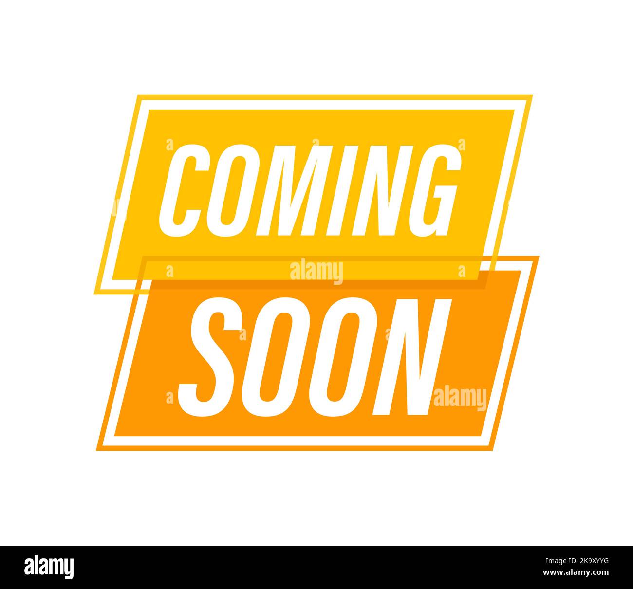 Coming soon written on speech bubble. Advertising sign. Vector stock ...