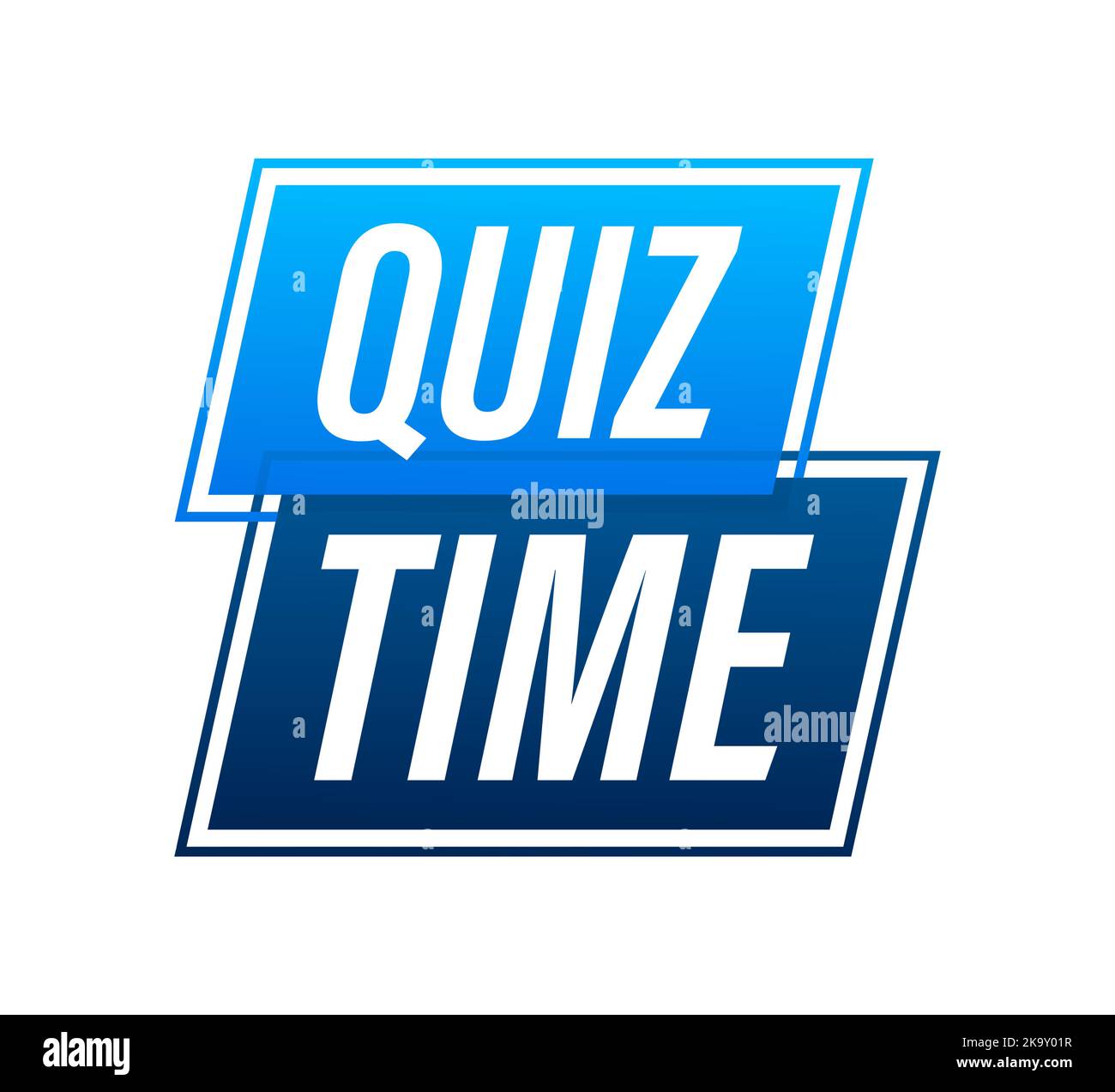 Quiz time icon, emblem, label. Vector illustration Stock Vector Image ...