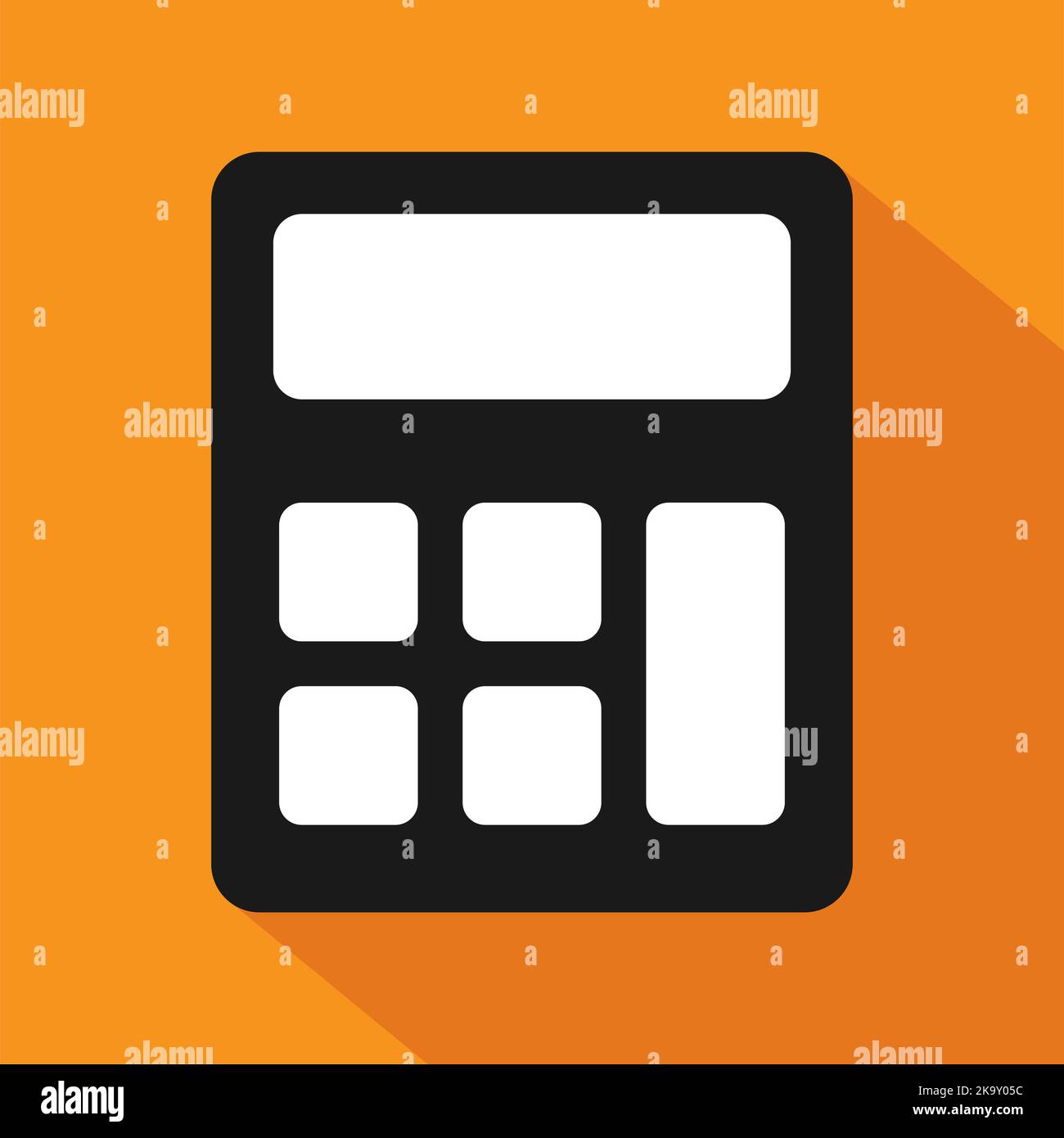 Calculator icon, mathematics web button vector illustration. Internet ...