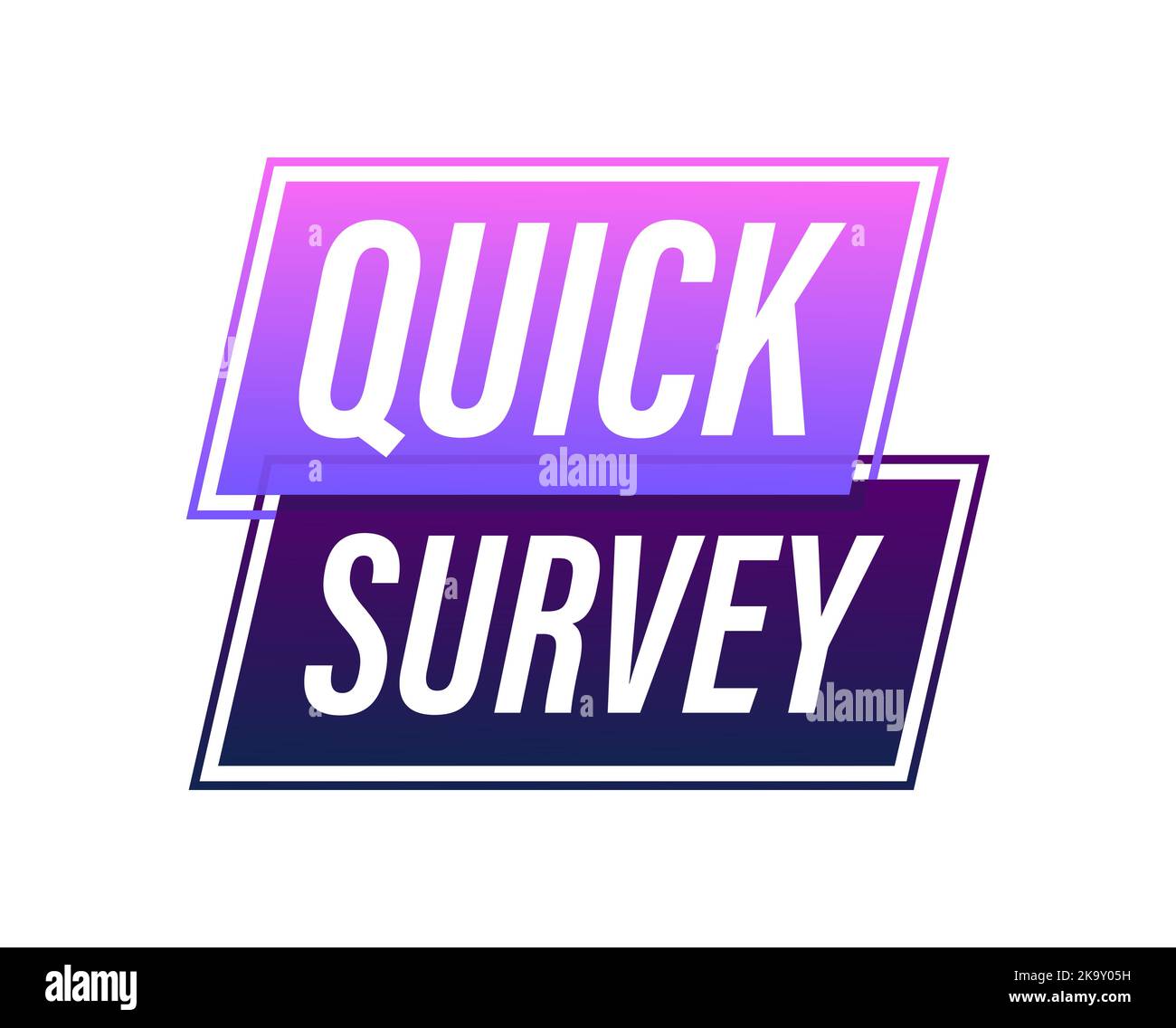 Quick survey Button, icon, emblem, label. Vector stock illustration ...