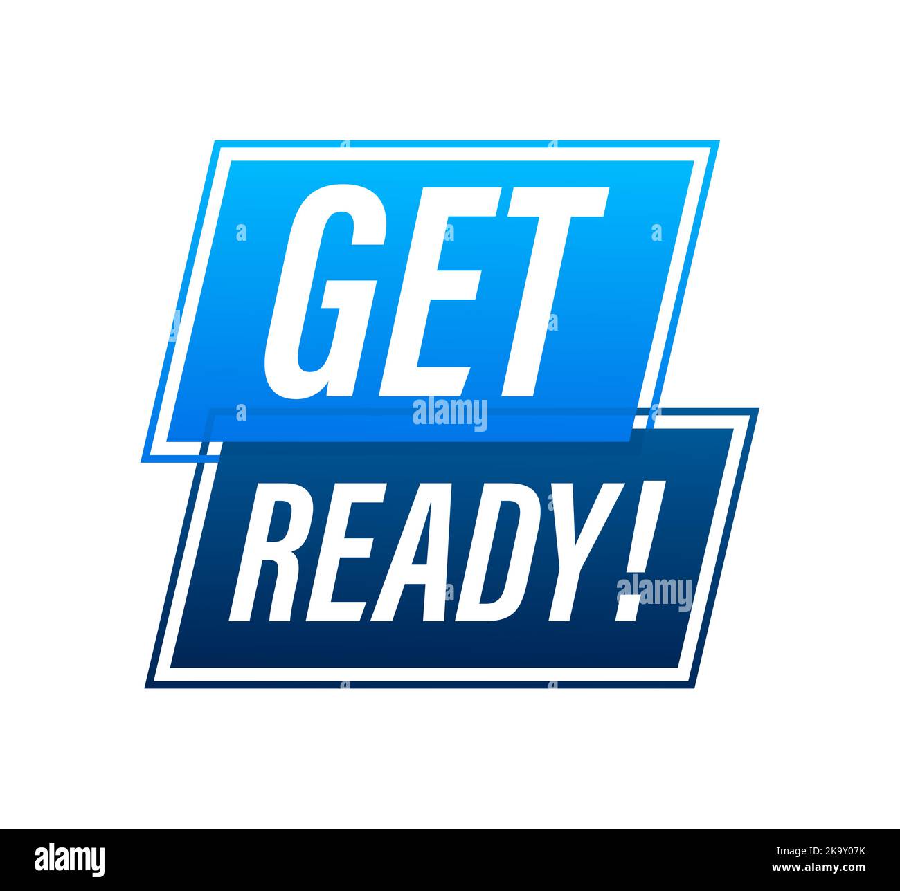 Get ready icon, emblem, label. Vector illustration Stock Vector Image ...