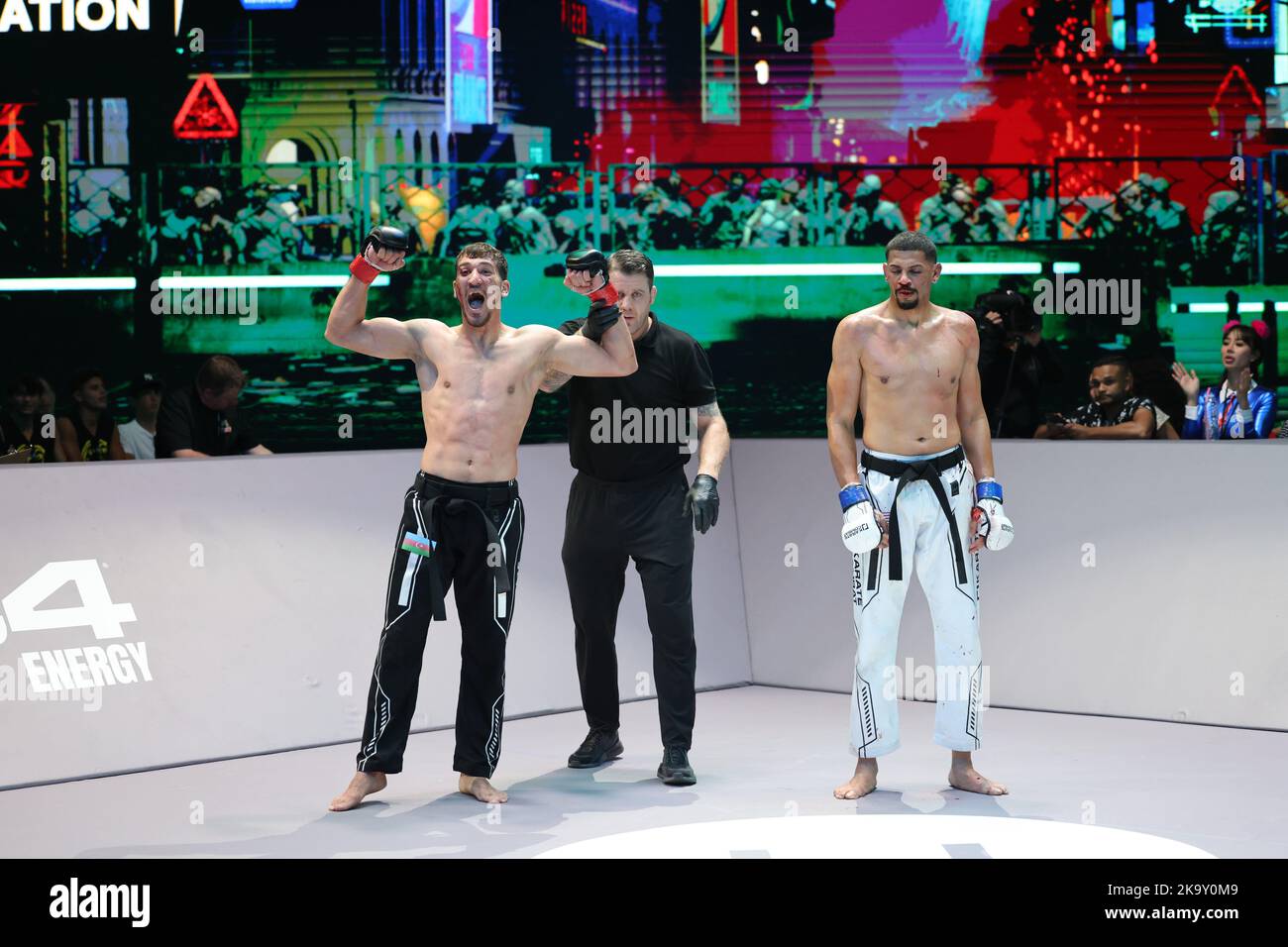 ORLANDO, FL - OCTOBER 29: Elvin Aghayev wins due to ref stoppage over ...