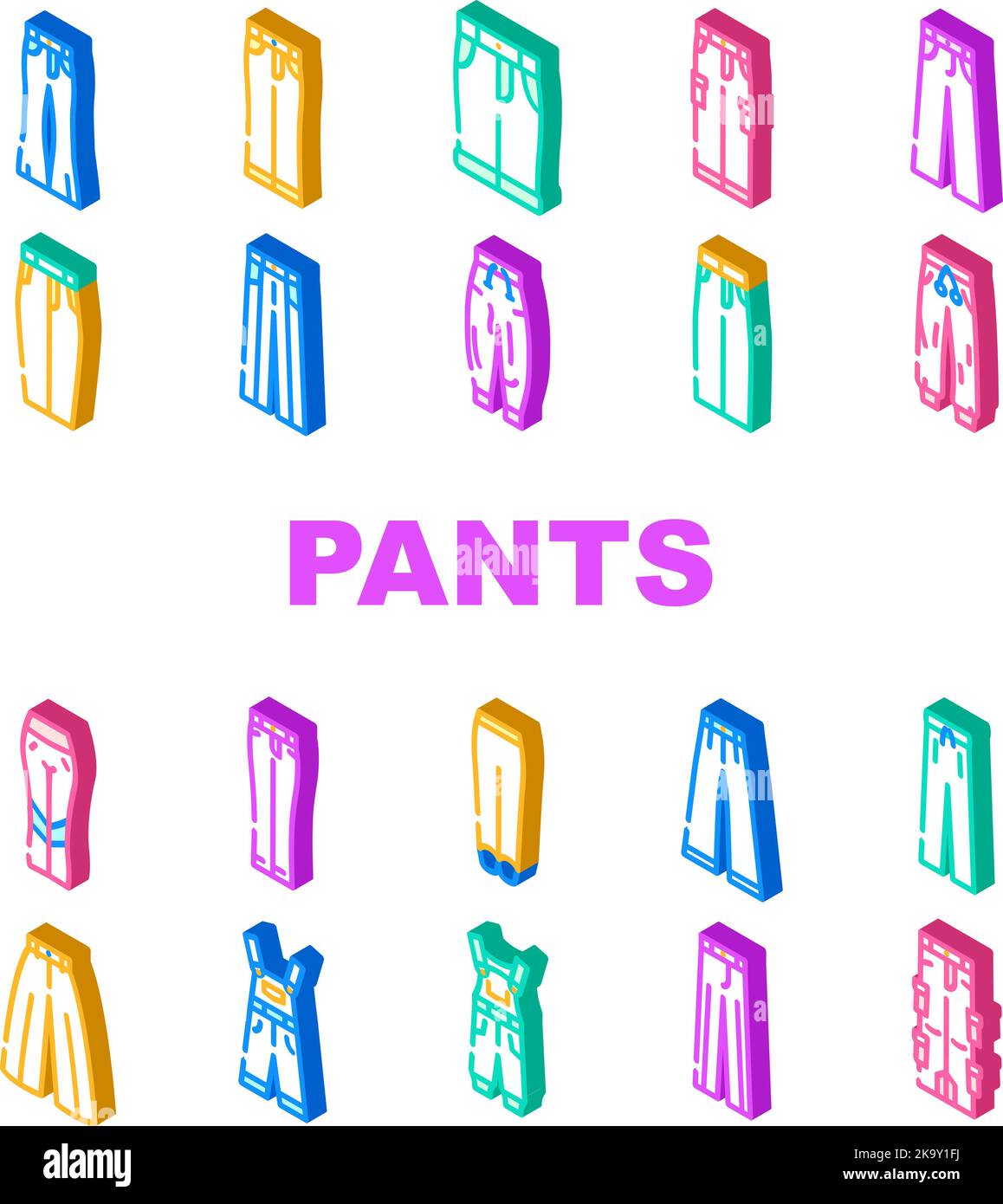 pants trousers fashion icons set vector Stock Vector Image & Art - Alamy